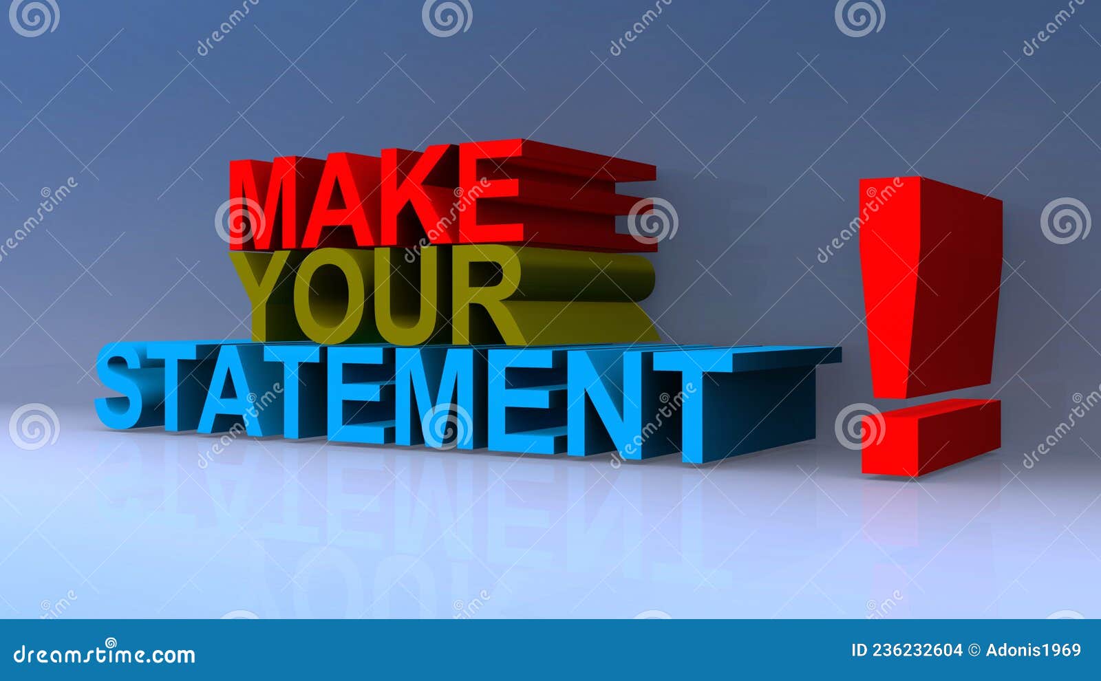 Make Your Statement on Blue Stock Illustration - Illustration of blue ...