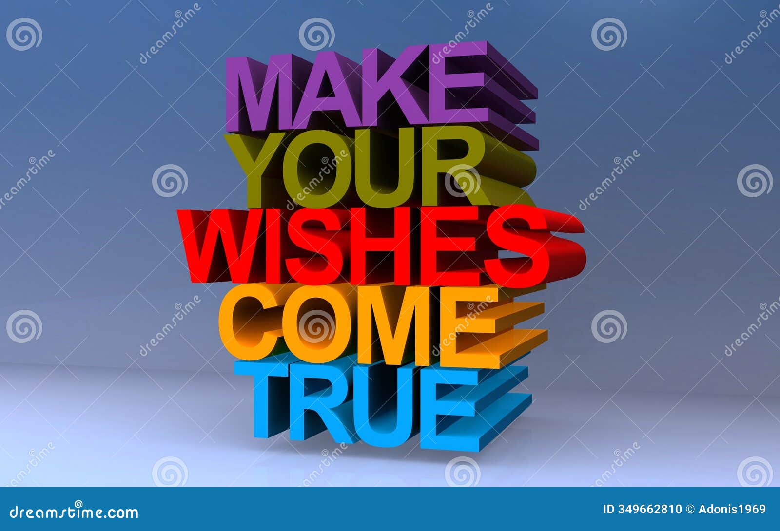 Make Your Wishes Come True on Blue Stock Illustration - Illustration of action, gratitude: 349662810