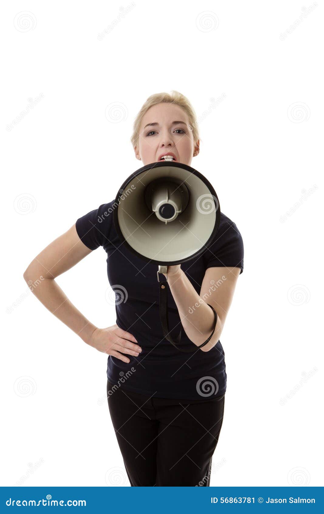 Make yourself heared stock image. Image of woman, megaphone - 56863781