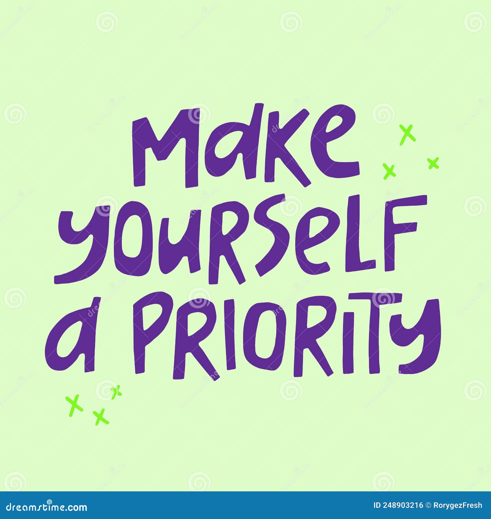 Make Yourself a Priority - Hand-drawn Quote. Creative Lettering ...