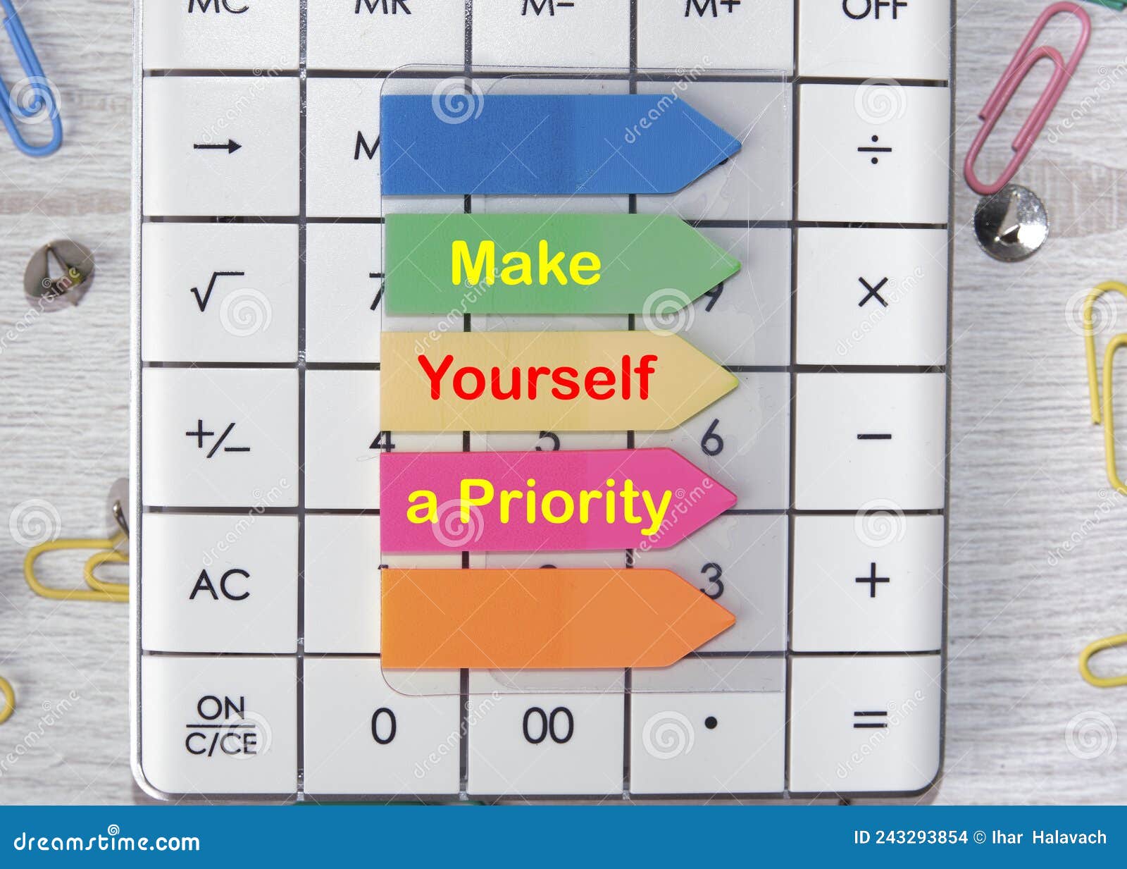 Make Yourself a Priority Text is Written on the Stickers that are on ...