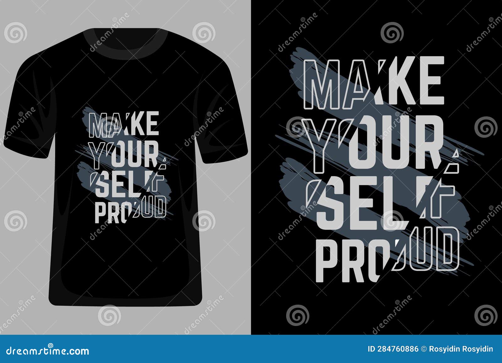 Make Yourself Proud Typography T Shirt Design Stock Vector ...