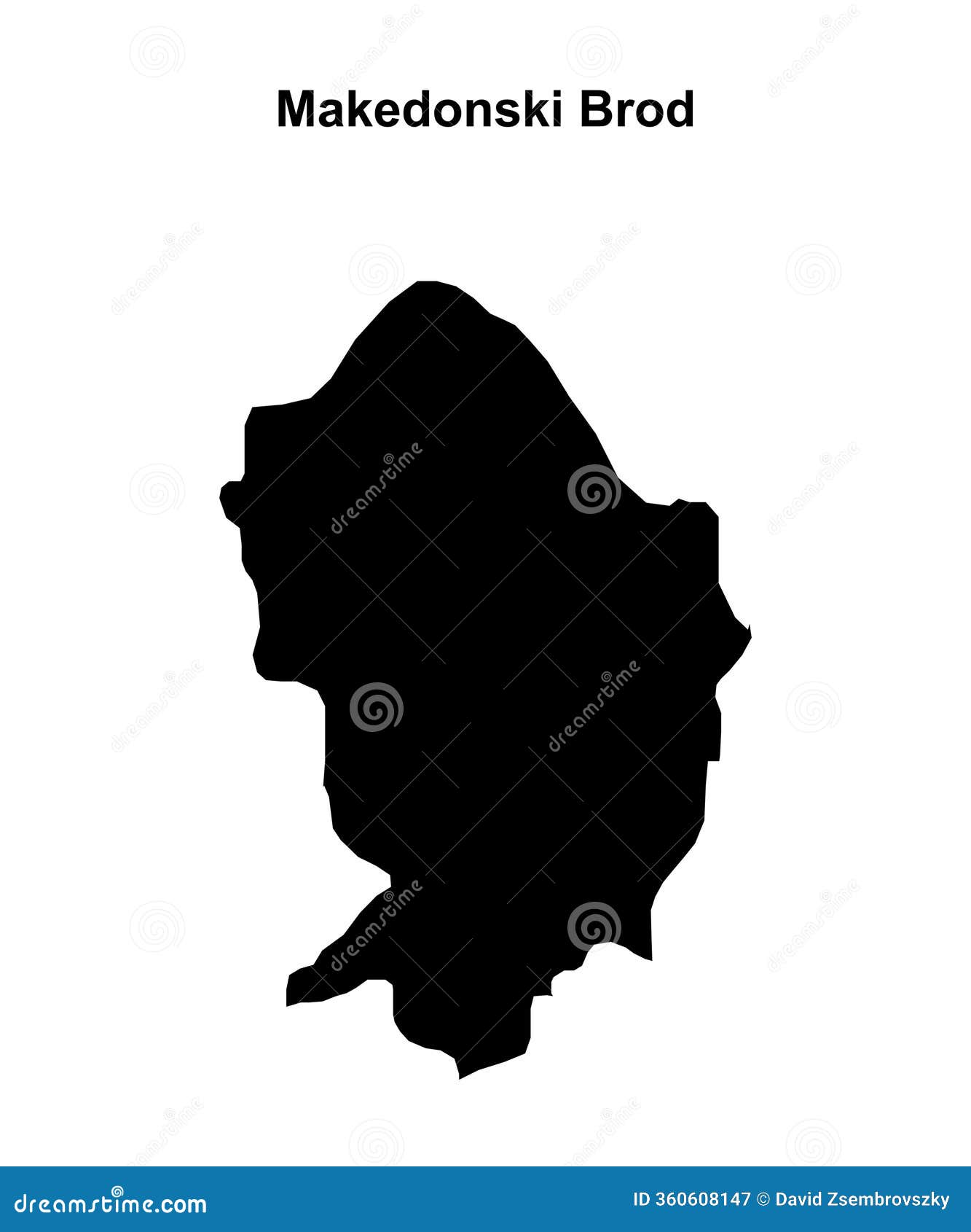 Makedonski Brod Outline Map Stock Illustration - Illustration of ...