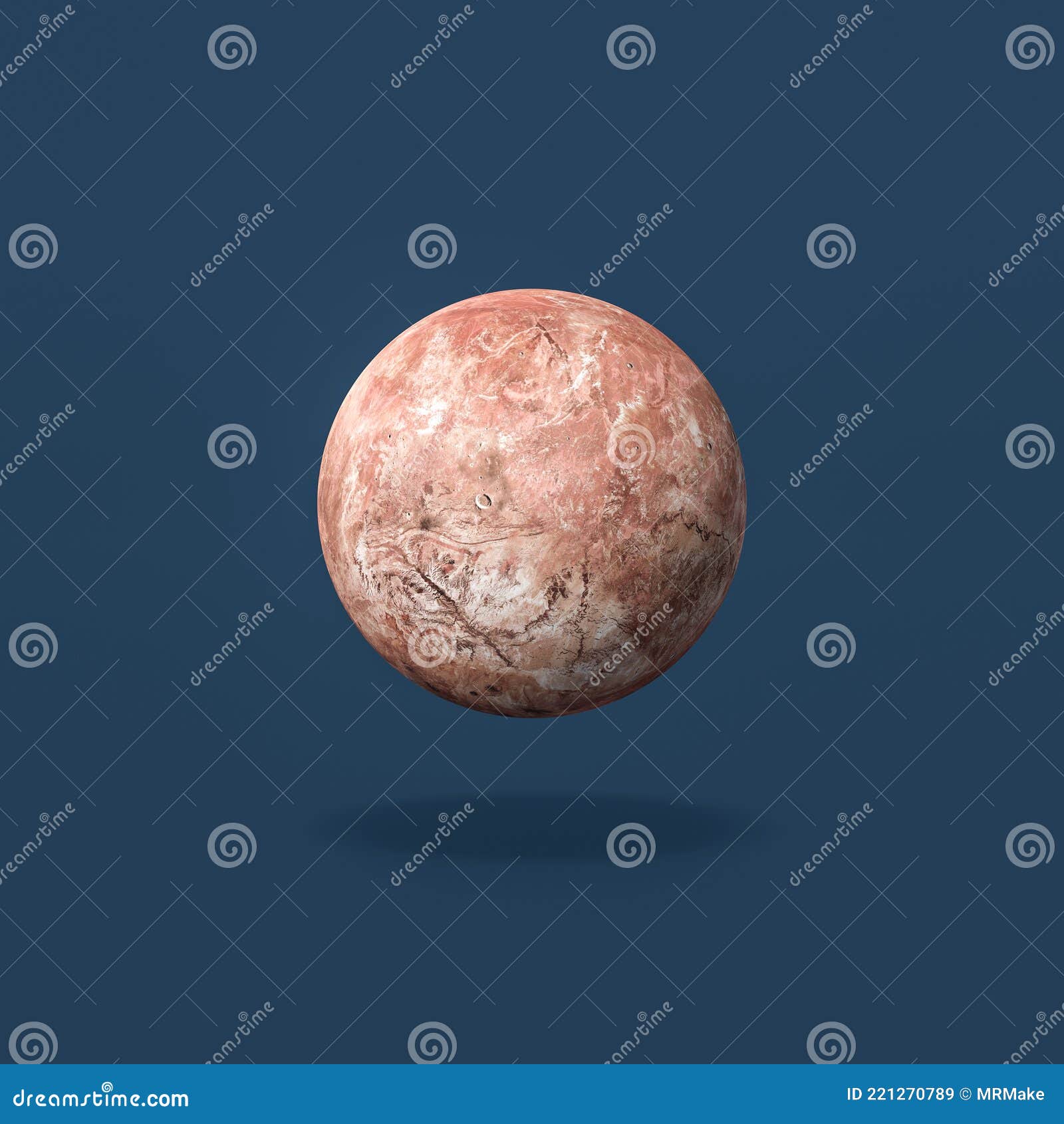 Makemake Planet on Blue Background Stock Illustration - Illustration of ...