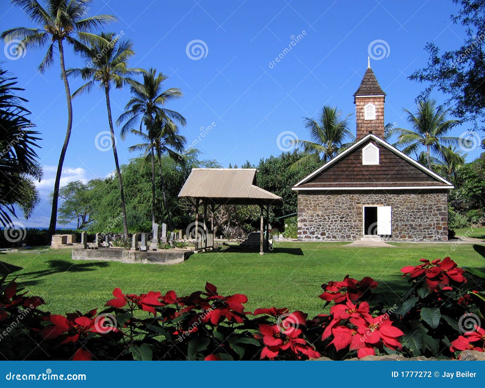 Makena Church, Maui, Hawaii Stock Photo - Image of blue, keawalai: 1777272