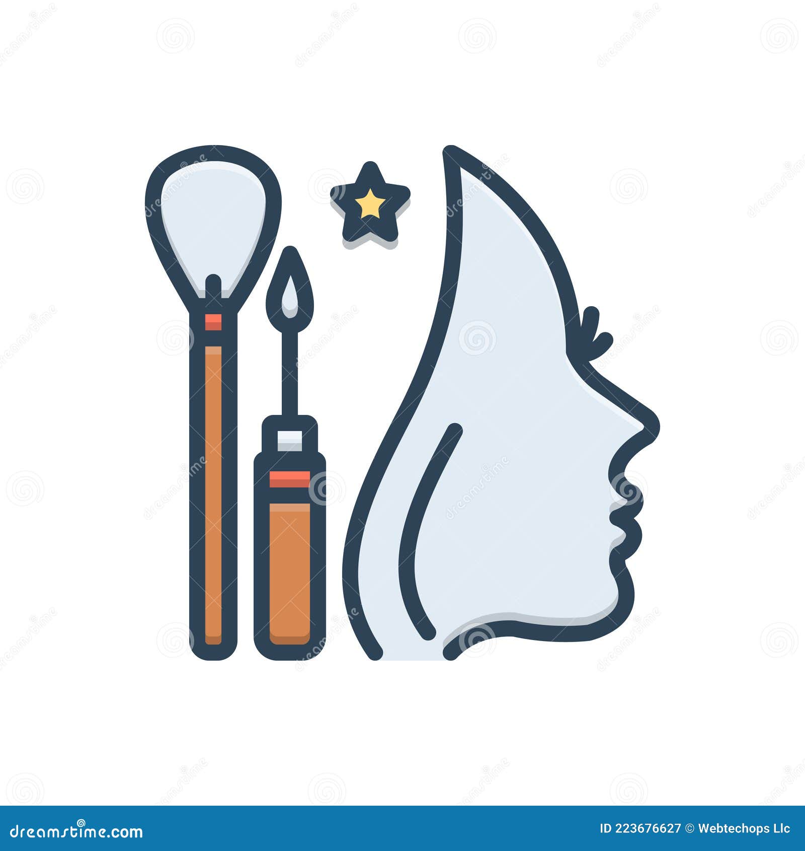 Color Illustration Icon for Makeover, Makeup and Cosmetic Stock ...