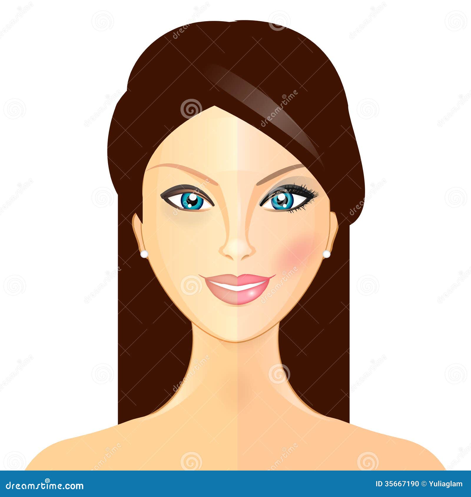 Makeover - Illustration of Woman before and after Stock Vector ...