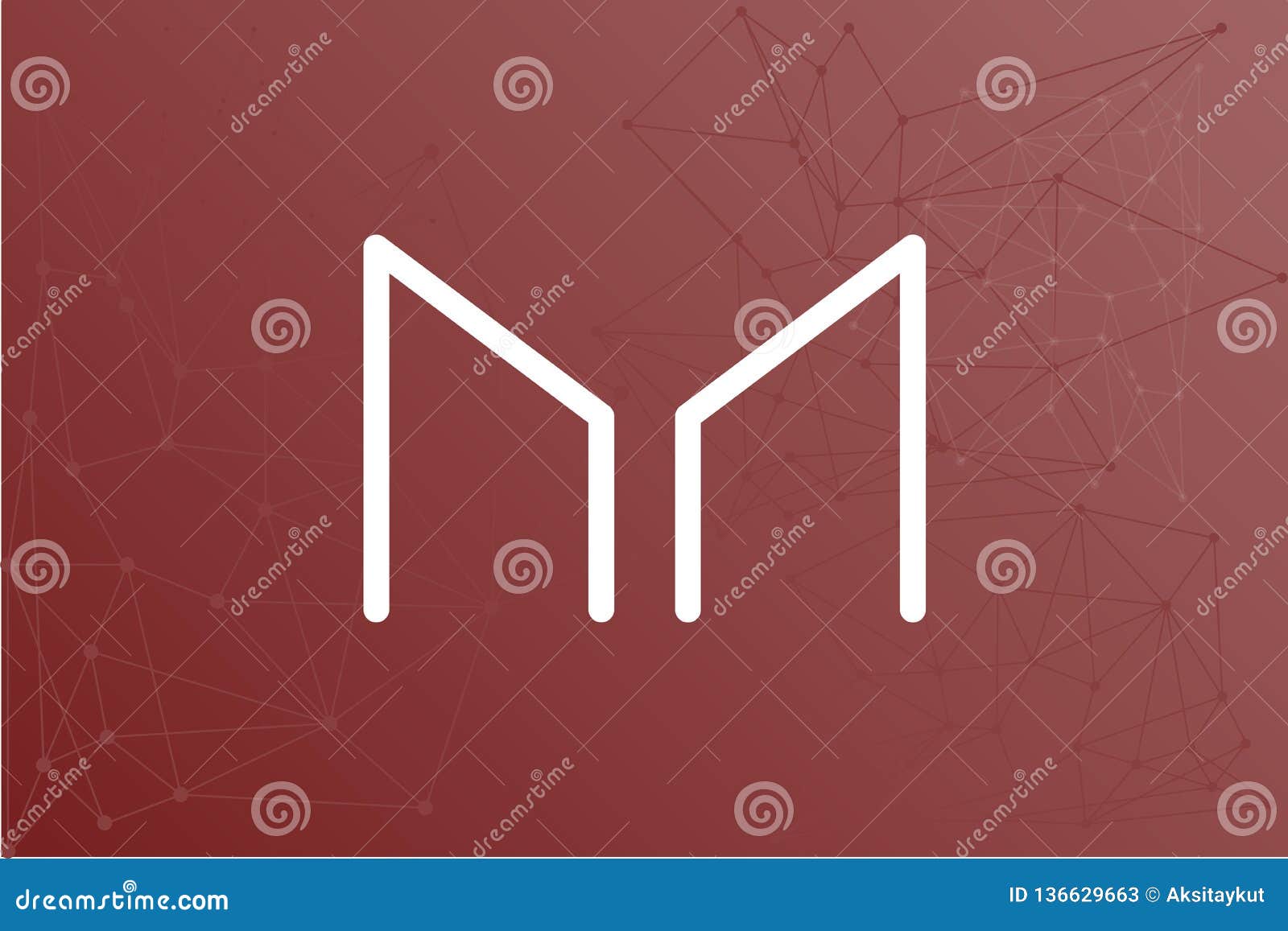 Maker MKR Network Red Illustration Stock Illustration - Illustration of ...