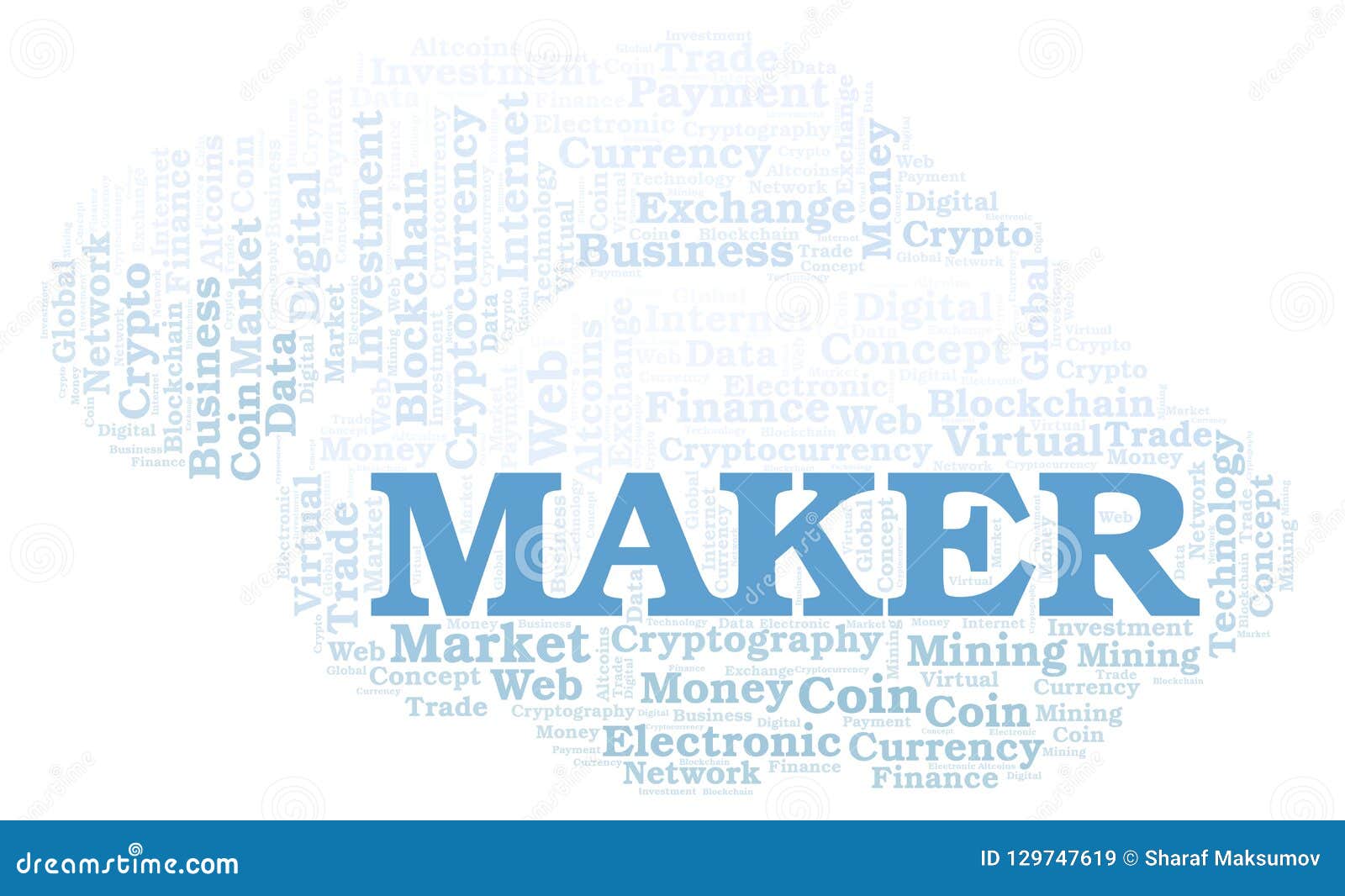 Maker MKR Cryptocurrency Token Symbol Of The DeFi Project In Circle ...