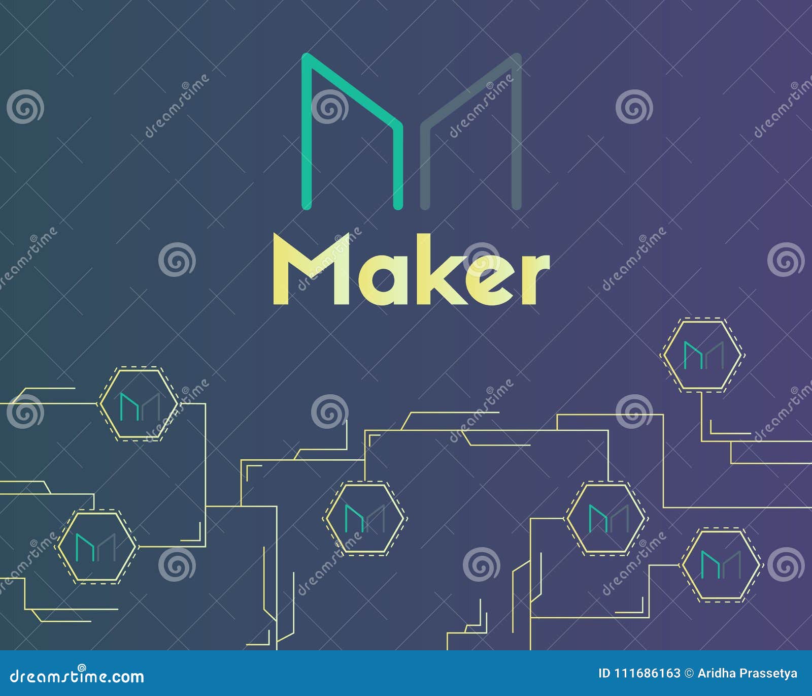 Maker MKR Cryptocurrency Token Symbol Of The DeFi Project In Circle ...