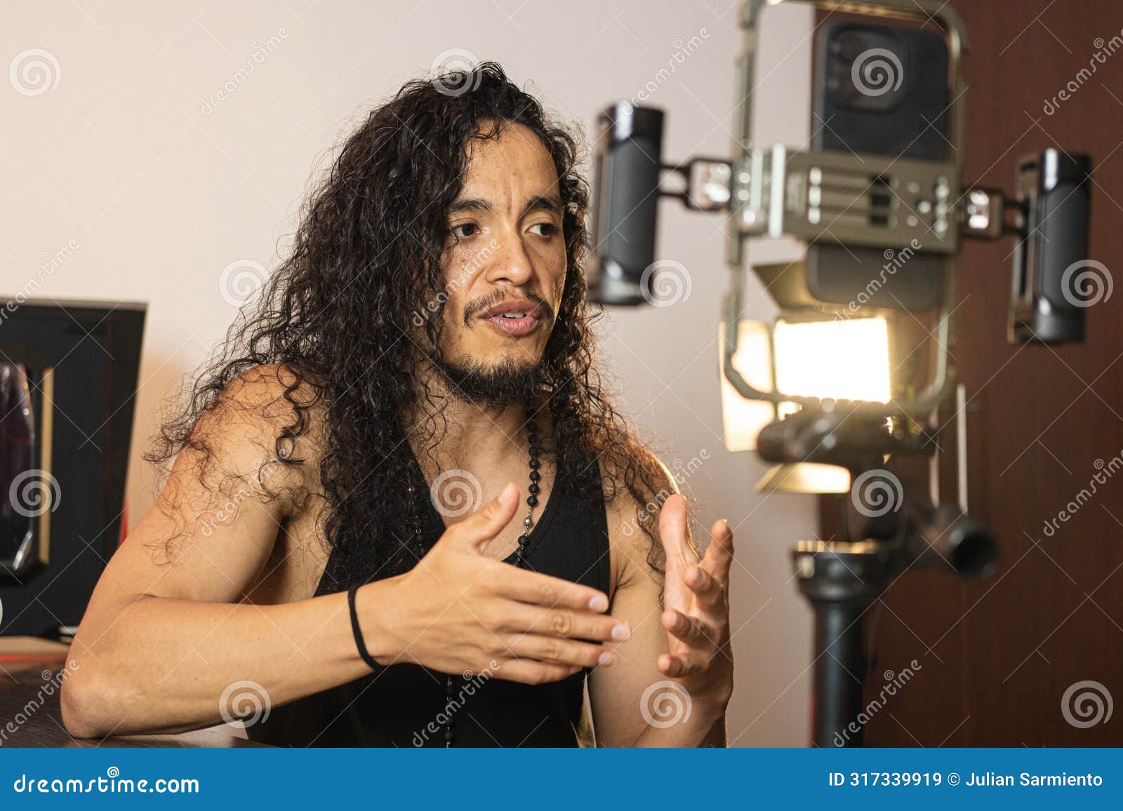 Maker S Studio for Digital Content. Content Creator Immersed in His ...