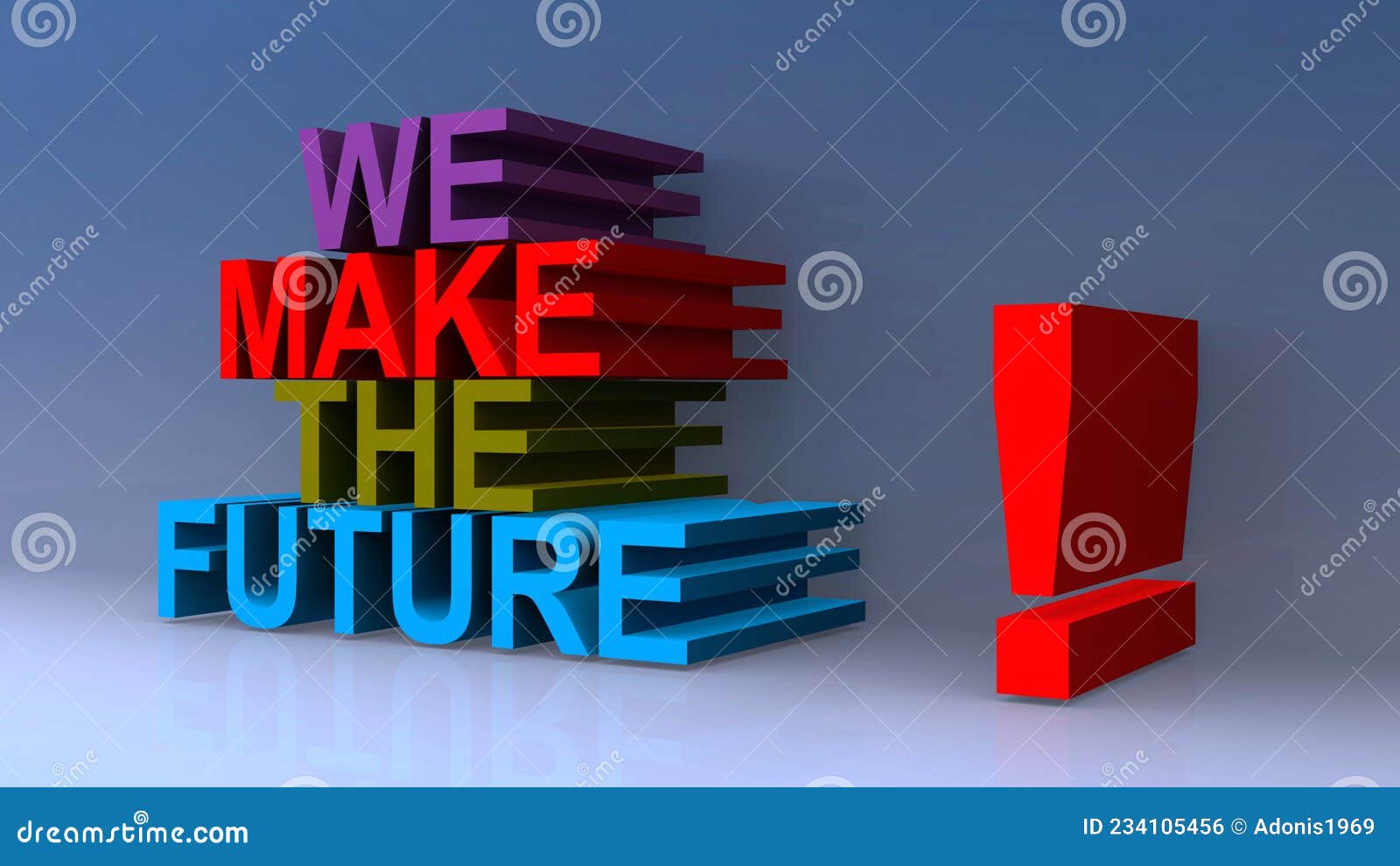 We Makes the Future on Blue Stock Illustration - Illustration of growth ...