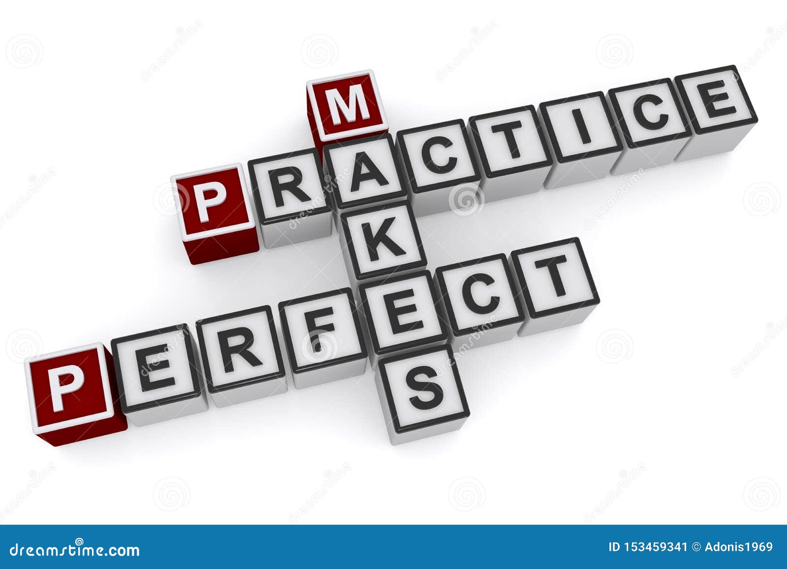 Makes practice perfect stock illustration. Illustration of improvement ...