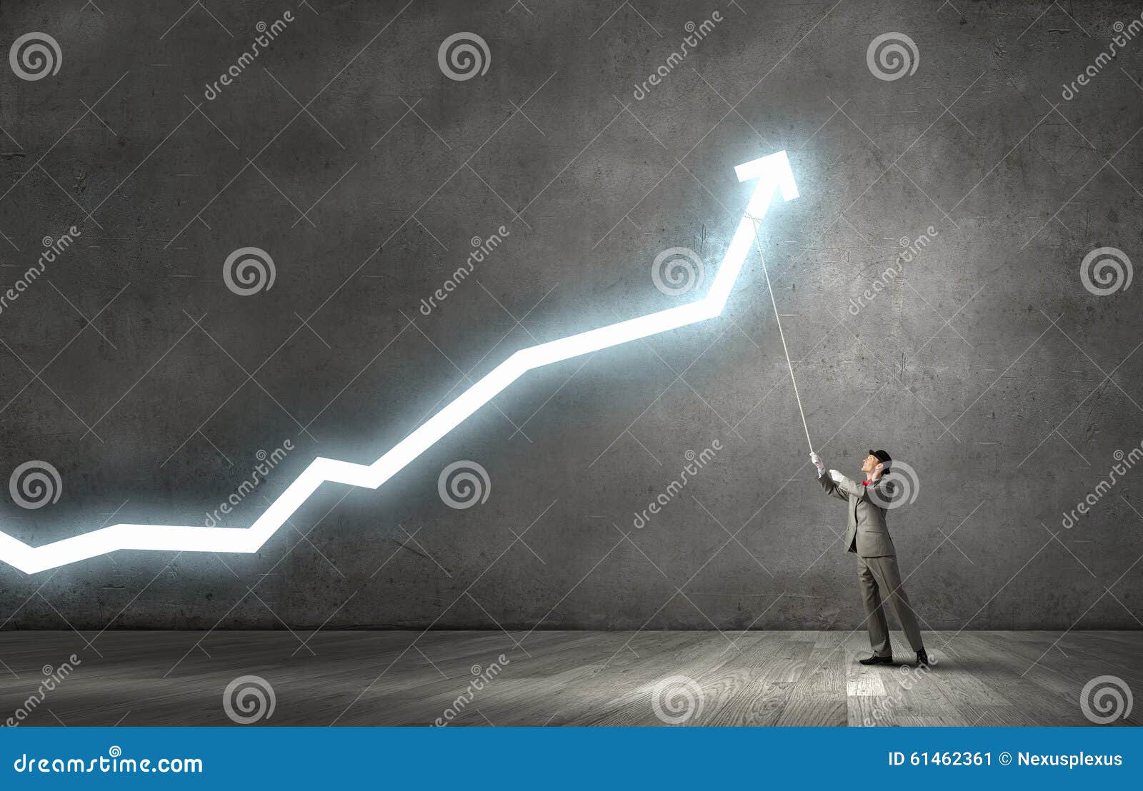 He makes it rise stock image. Image of increasing, income - 61462361