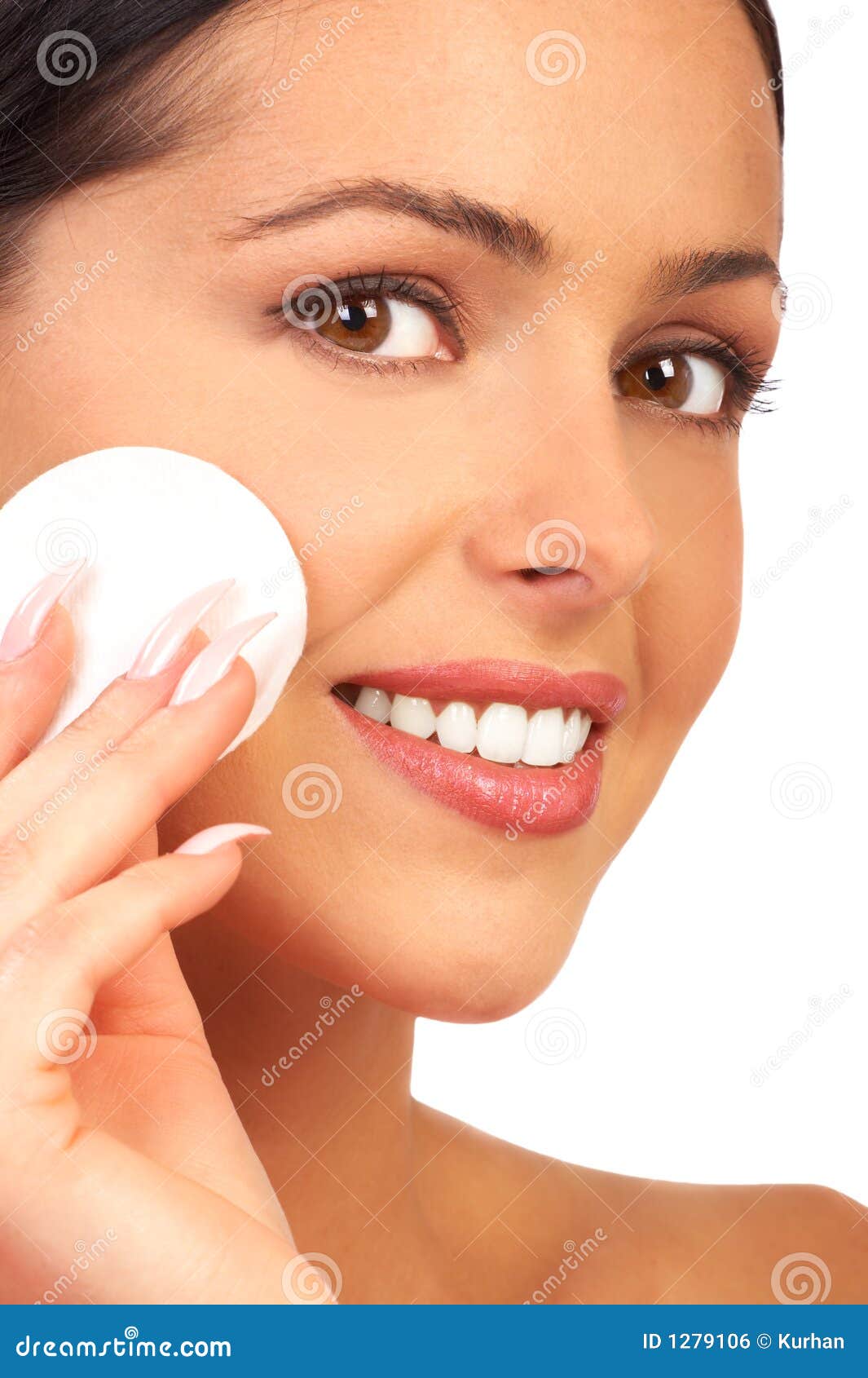 Makeup. stock photo. Image of teeth, face, smile, skin - 1279106