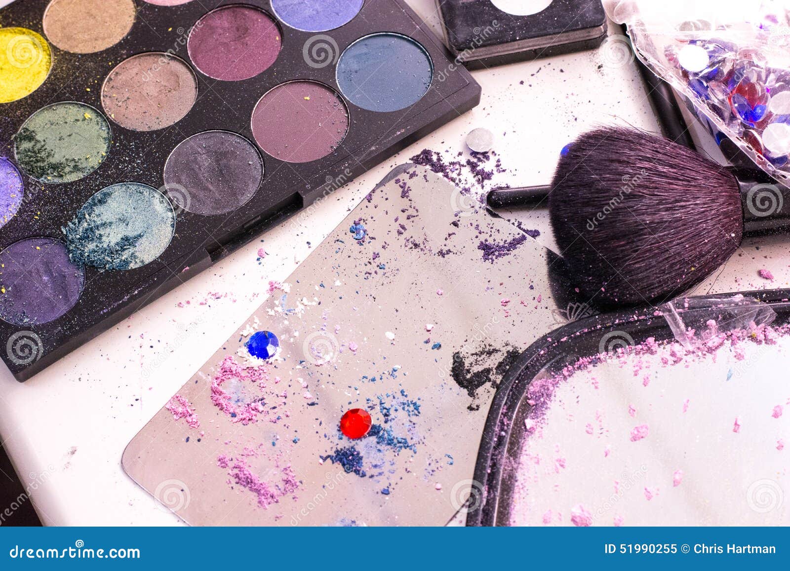 Makeup Application Mess stock image. Image of makeup - 51990255