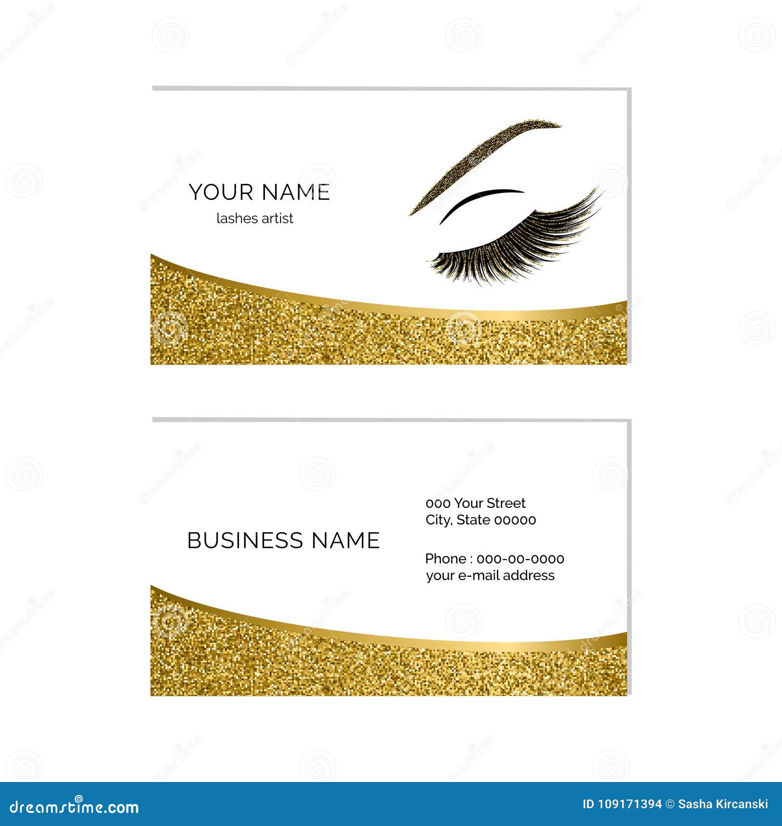 Makeup Artist Business Card Vector Template Stock Vector - Illustration ... Makeup Artist Business Card Vector Template Stock Vector - Illustration ...