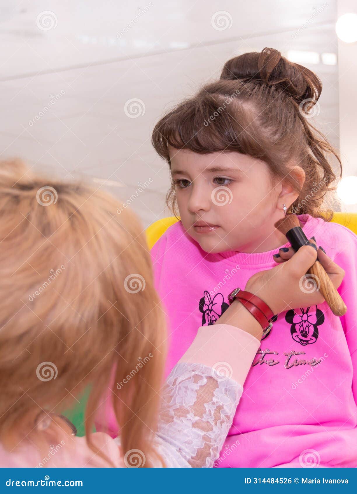 A Makeup Artist Makes Makeup for a Child Editorial Photo - Image of ...