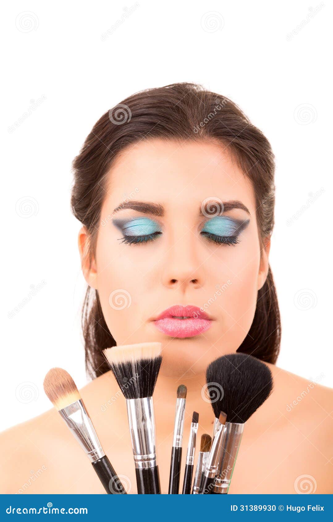 Makeup artist stock photo. Image of care, eyeshadow, attractive - 31389930