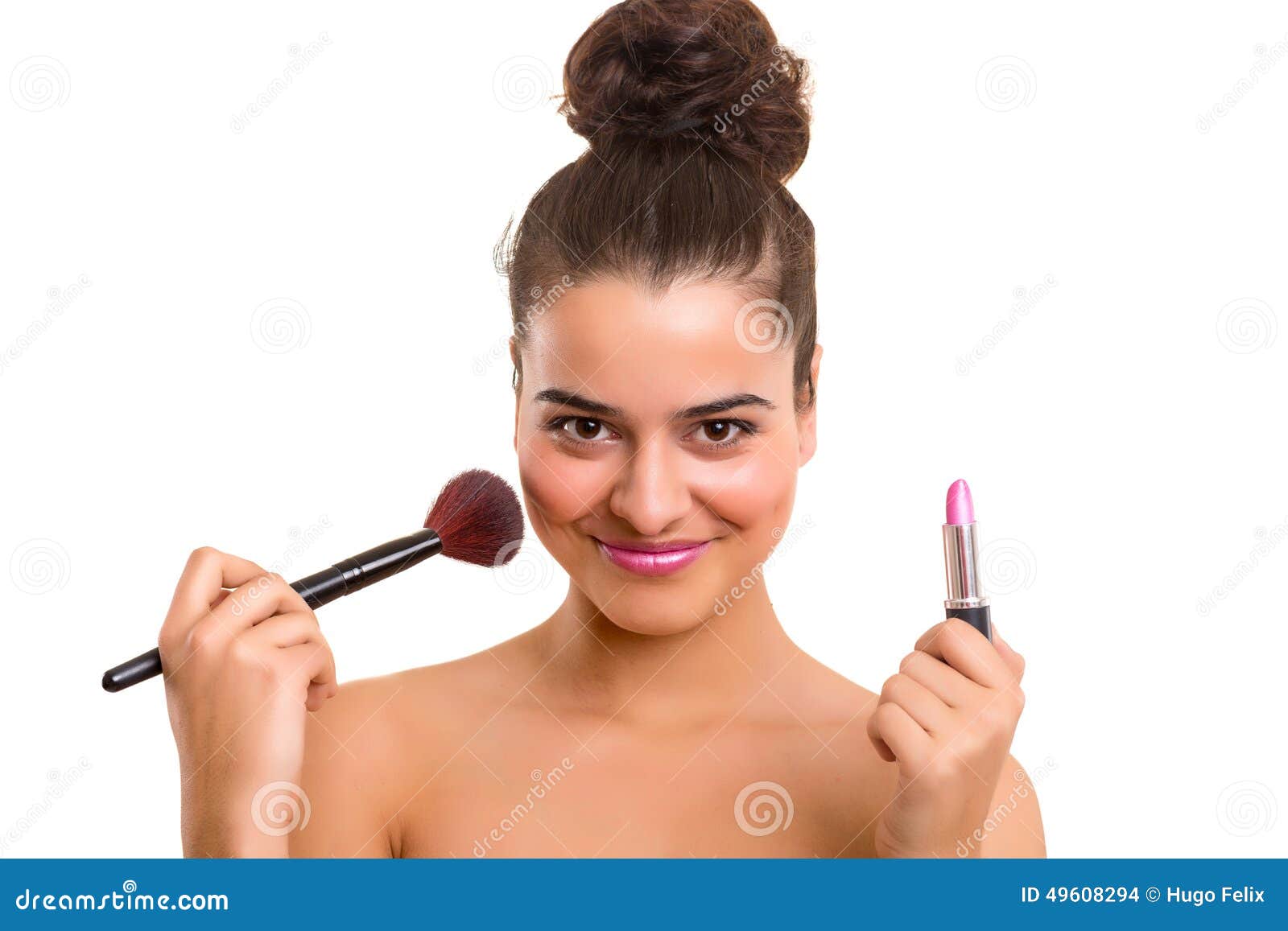 Makeup artist stock photo. Image of attractive, gloss - 49608294