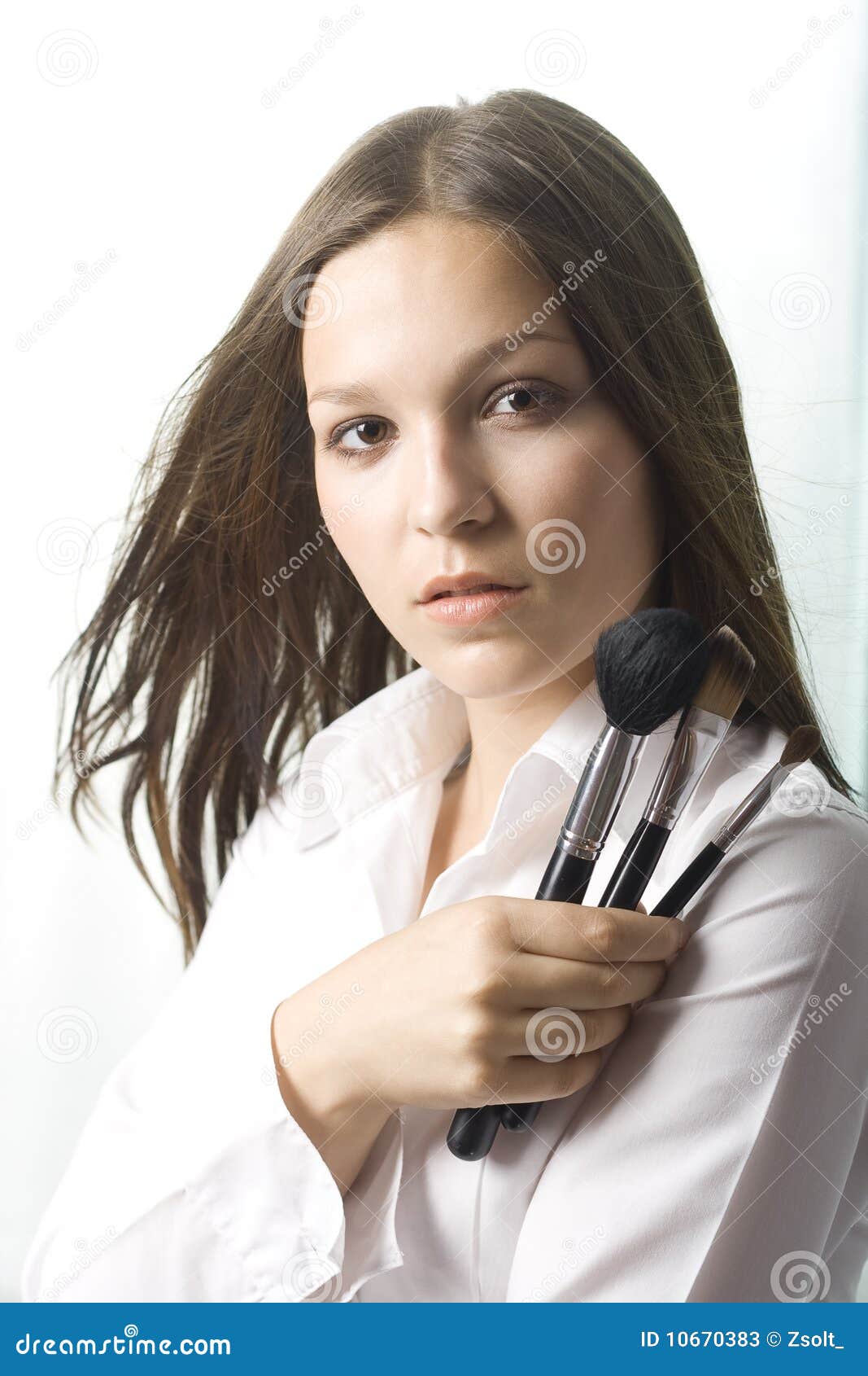 Makeup Artist, on White Background Stock Image - Image of bright ...