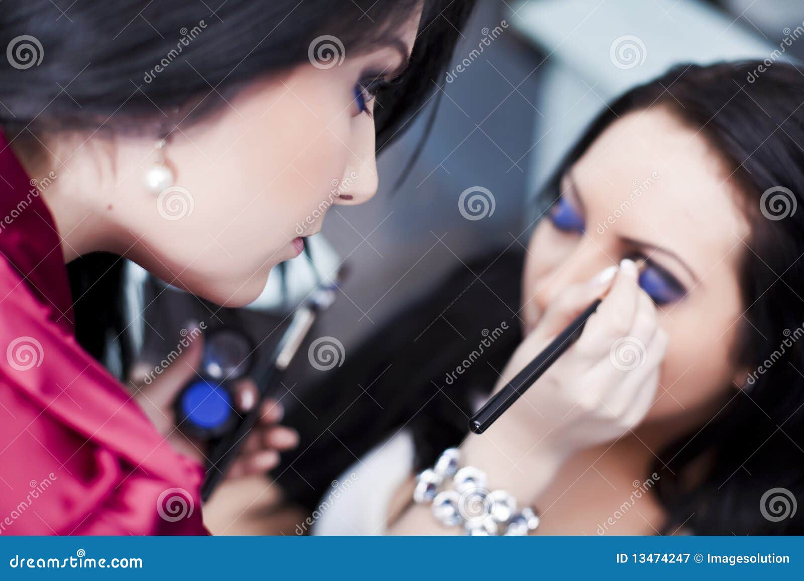 Makeup artist at work stock image. Image of caucasian - 13474247