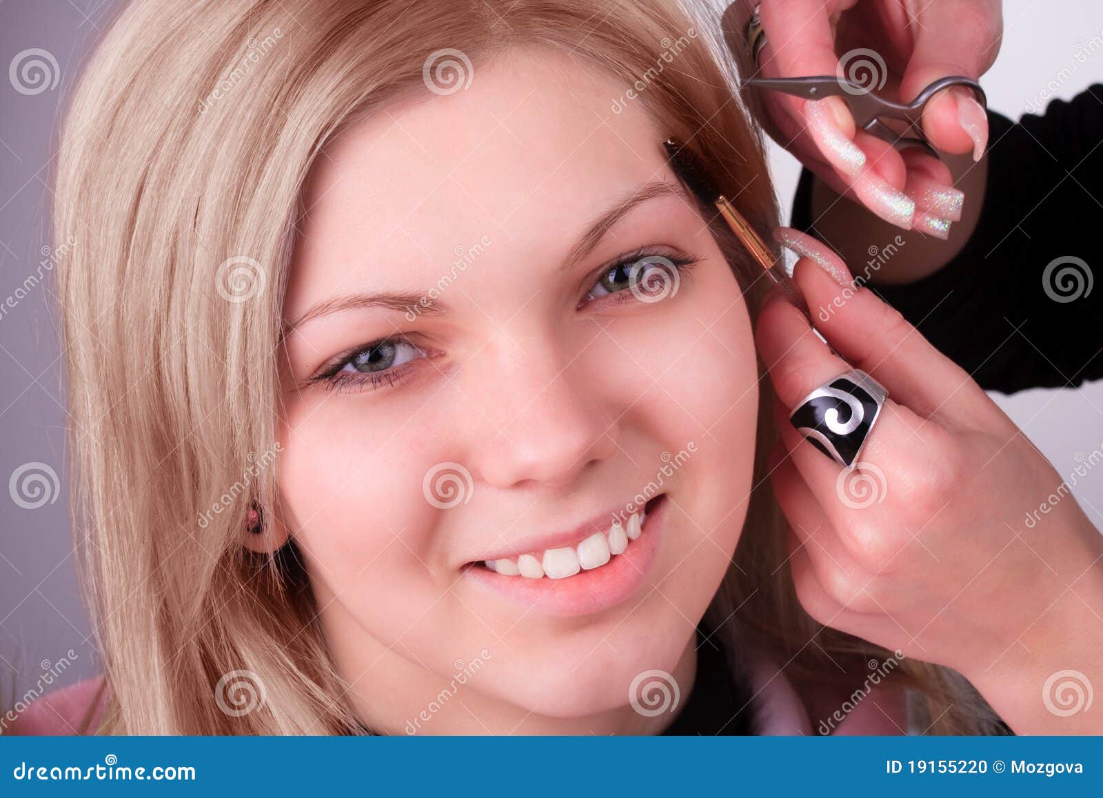 Makeup artist at work stock photo. Image of people, caucasian - 19155220