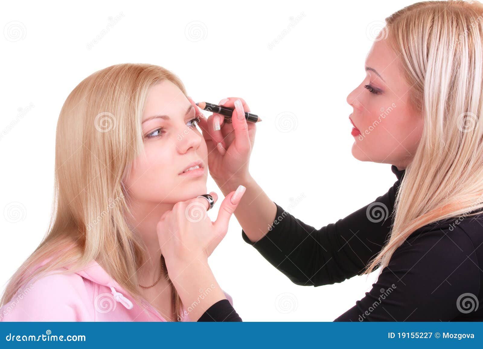 Makeup artist at work stock image. Image of girls, cute - 19155227