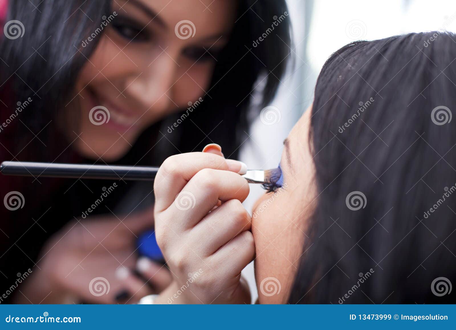 Makeup Artist at Work Having Fun Stock Image - Image of girl, apply ...