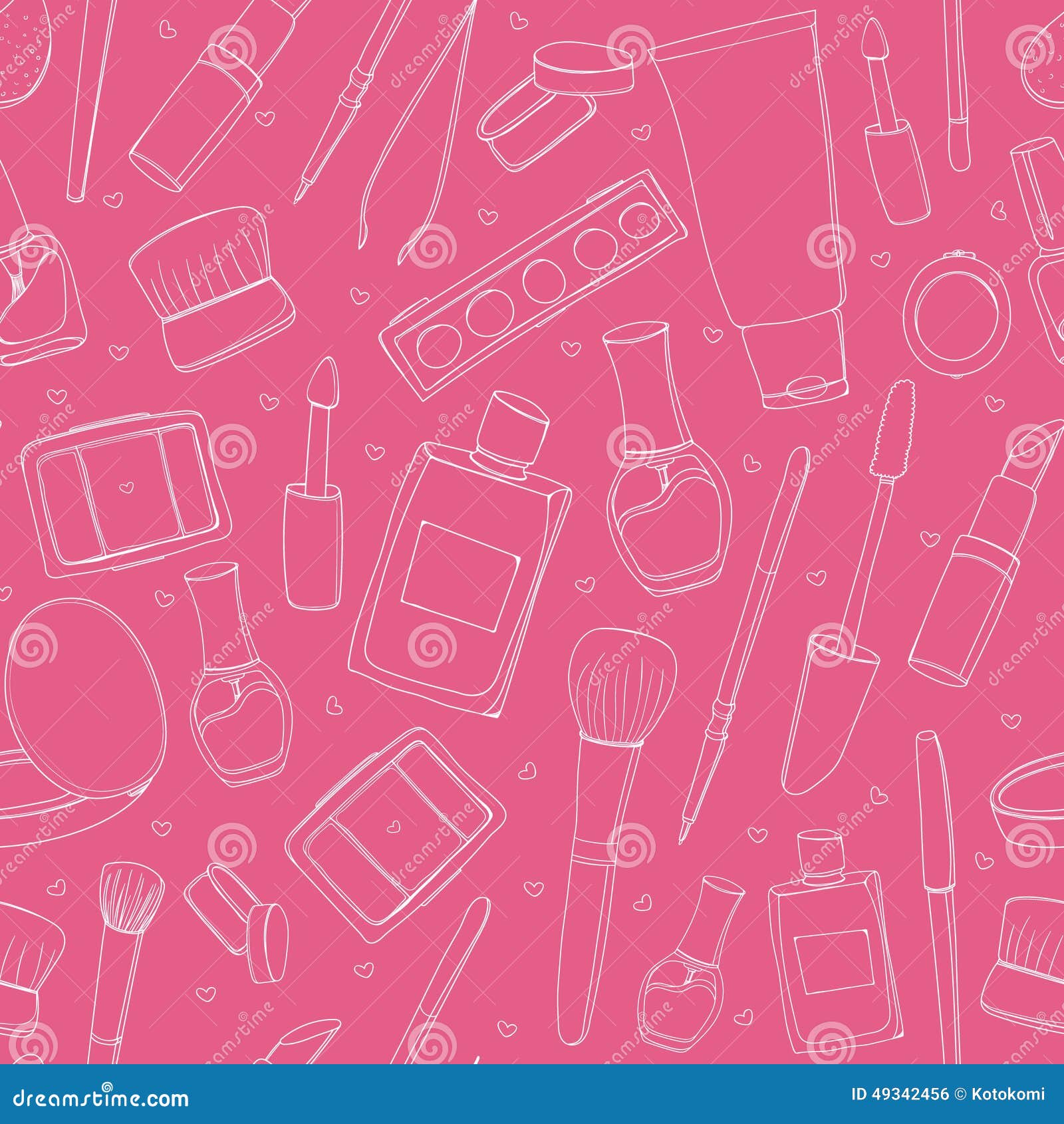 Makeup Background with Cosmetic Tubes Stock Vector - Illustration of ...