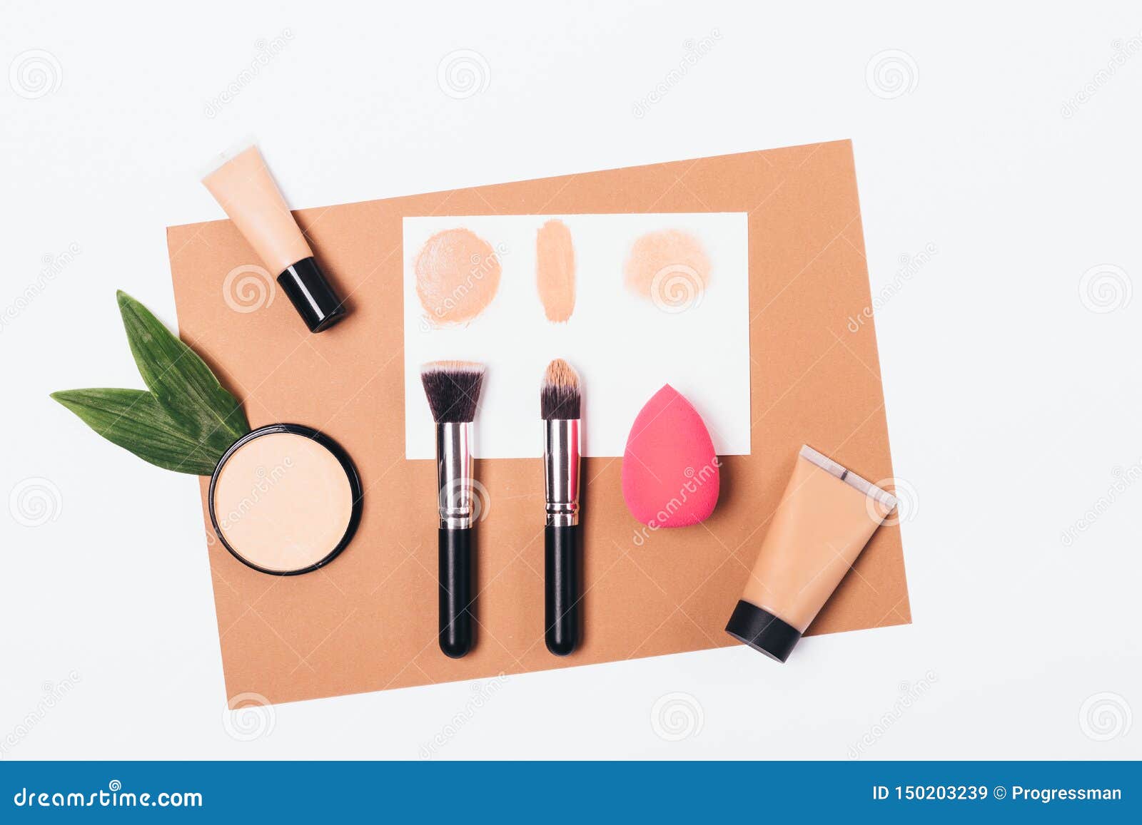 Makeup Background from Smears Samples Stock Image - Image of paper ...