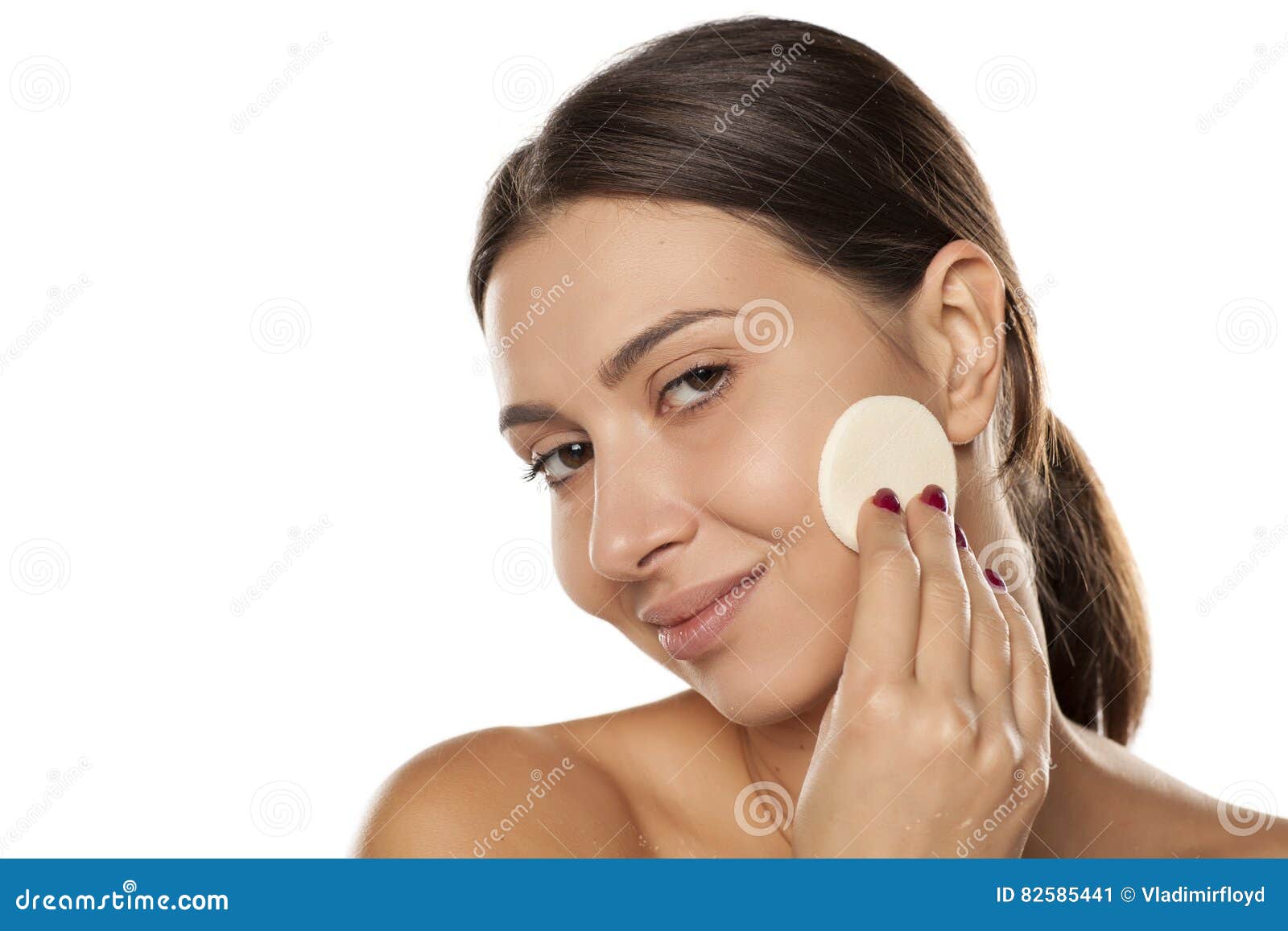 Makeup base apply stock image. Image of applying, clean - 82585441