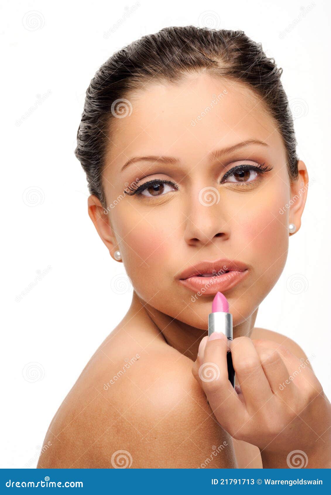 Makeup beauty portrait stock image. Image of cosmetics - 21791713