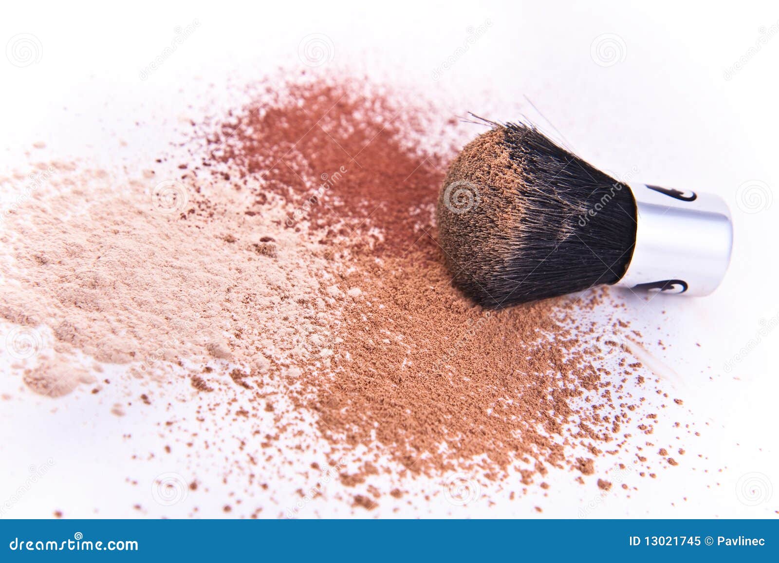 Makeup brush and powder stock image. Image of glamuor - 13021745