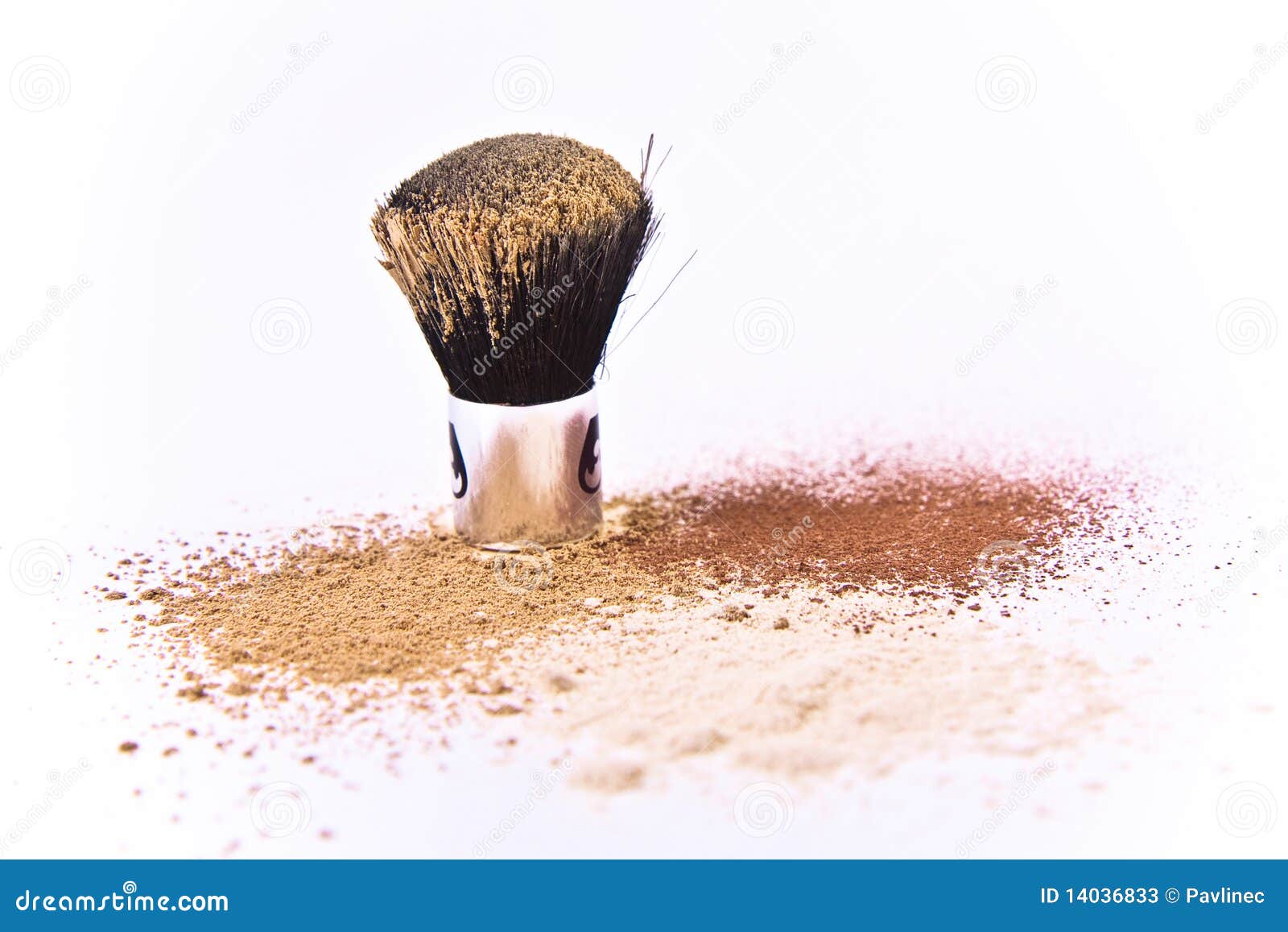 Makeup brush and powder stock image. Image of fashion - 14036833