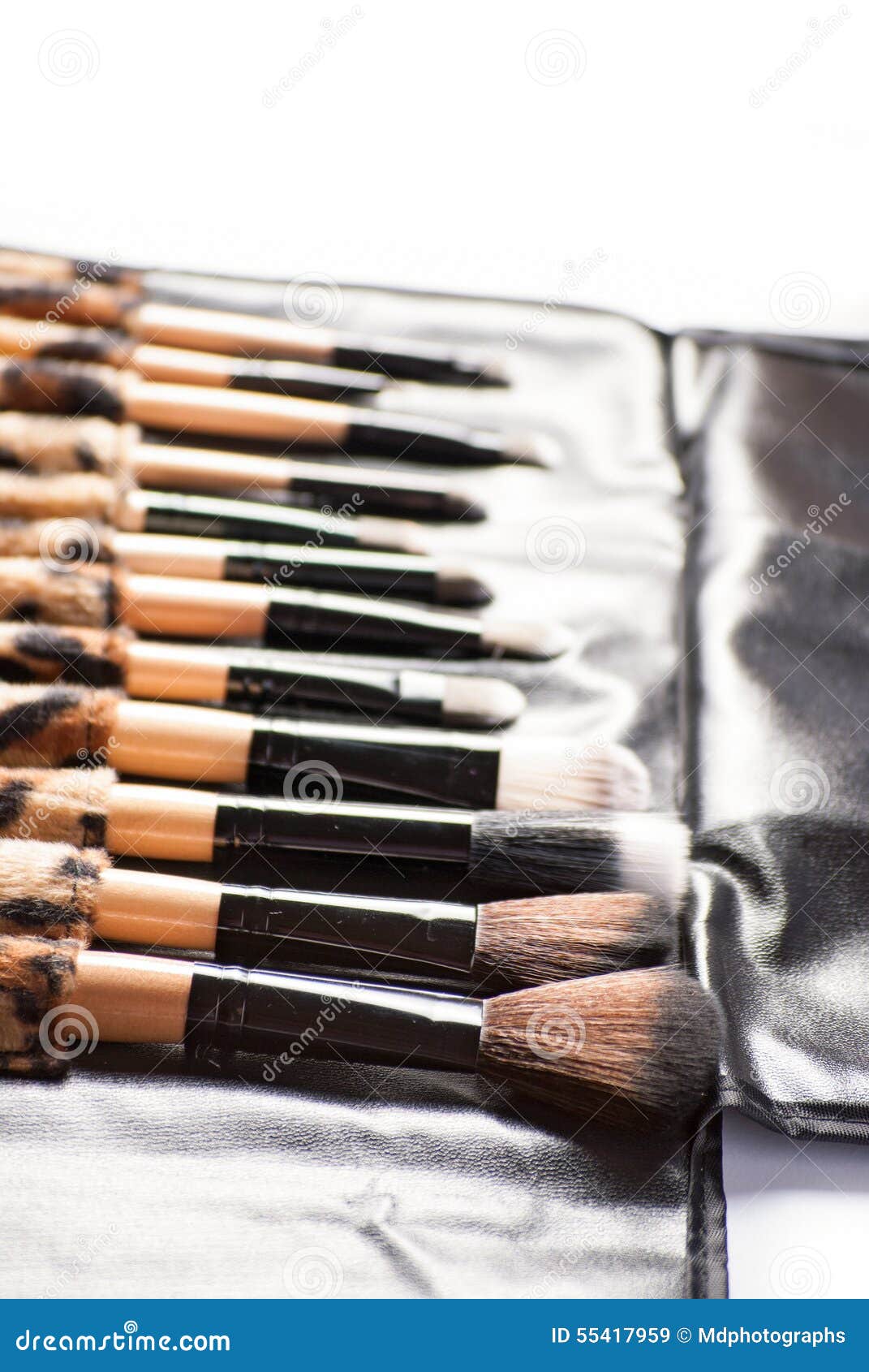 Makeup brushes close up stock image. Image of accessory - 55417959