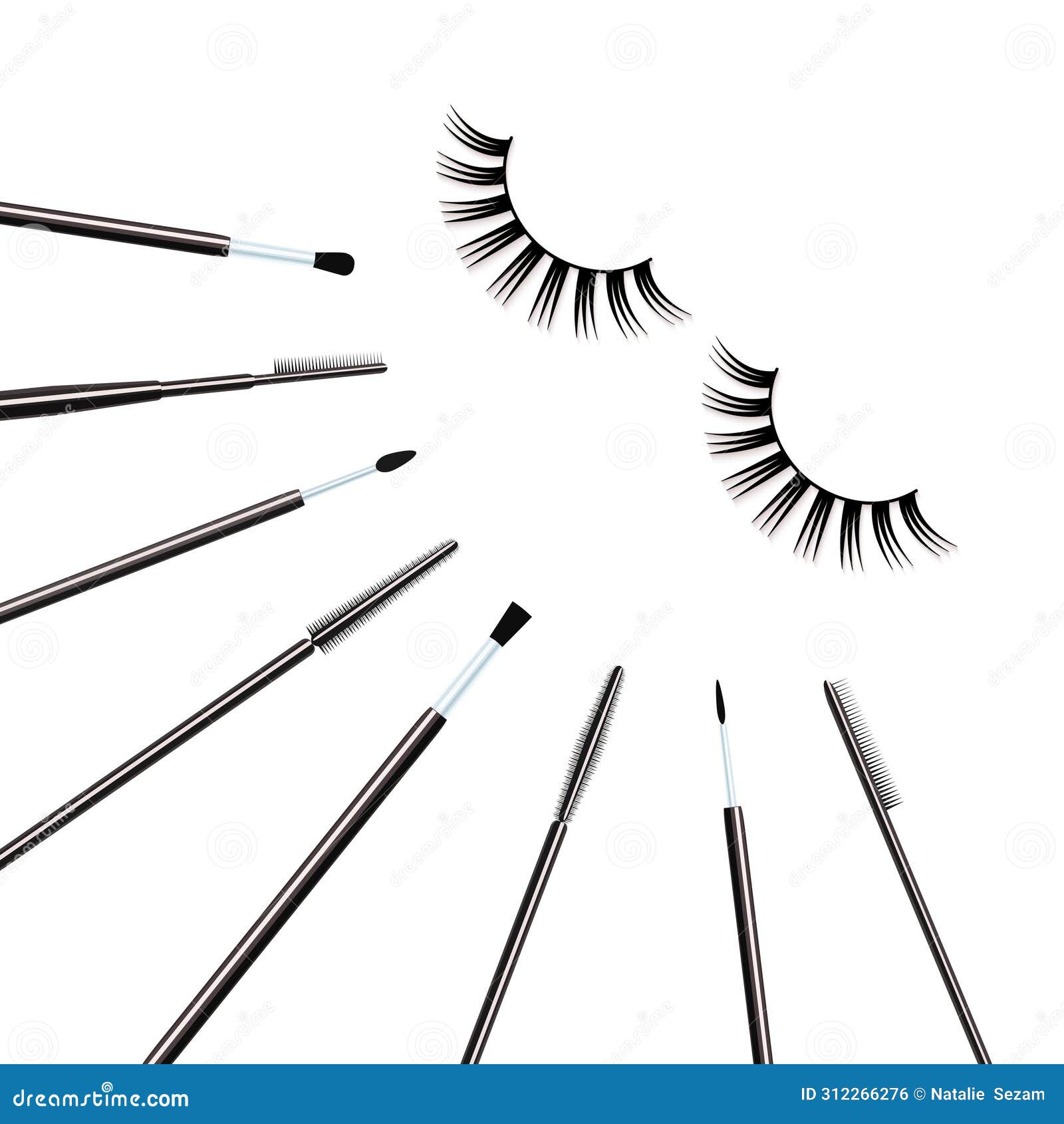 Cute Eyelashes Emoticon Vector Illustration | CartoonDealer.com #38348424