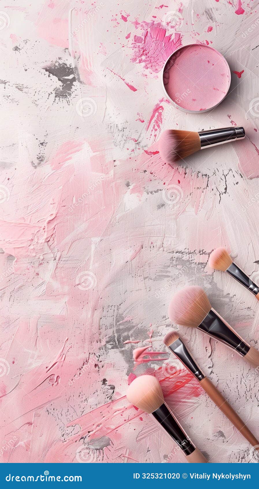 Makeup Brushes on White Background Stock Photo - Image of soft ...