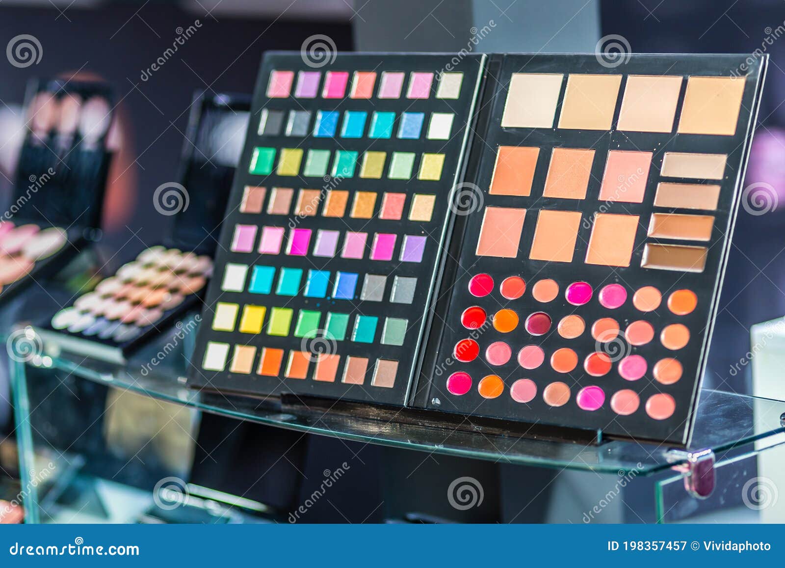 Makeup color palette stock image. Image of colorful - 198357457