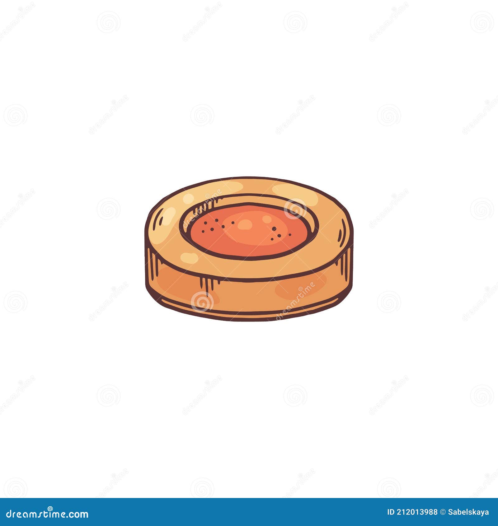 Makeup Container of Eyeshadow or Blush, Sketch Vector Illustration ...