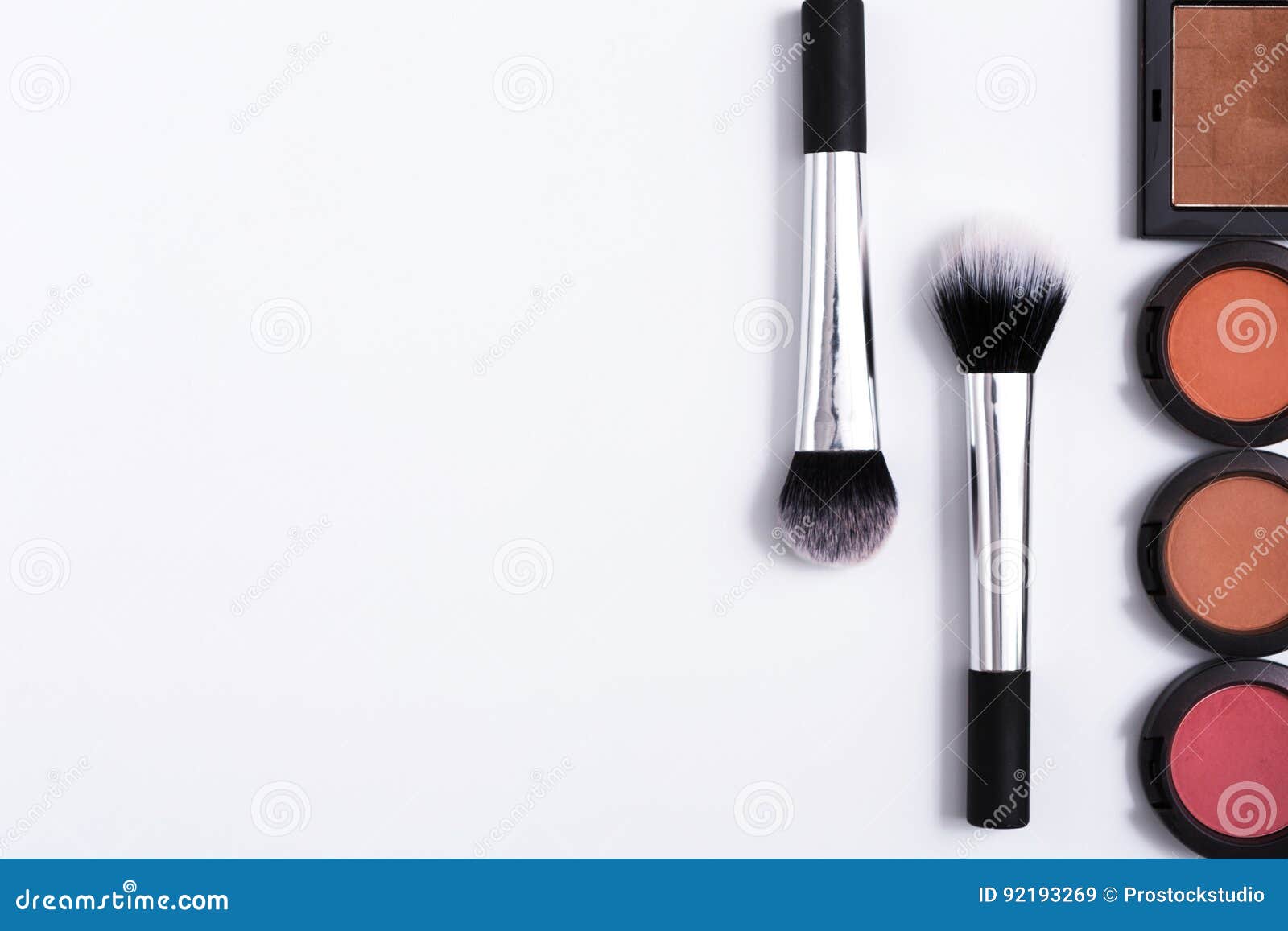 Makeup Cosmetics Tools and Essentials Frame Background, Copy Space ...