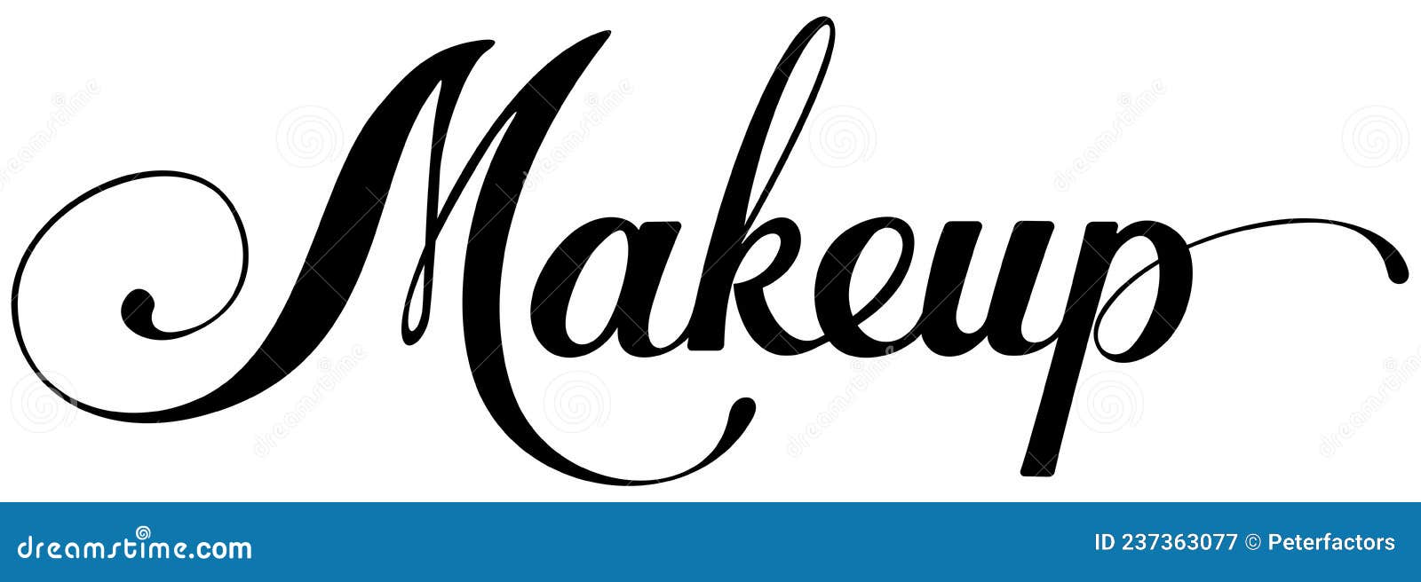 Makeup - Custom Calligraphy Text Stock Vector - Illustration of black ...