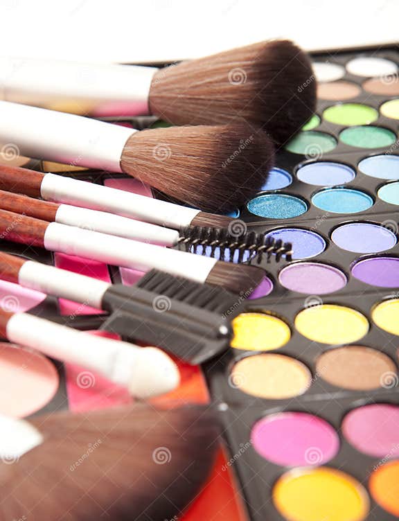 Makeup eye shadows stock image. Image of eyelashes, objects - 31284337
