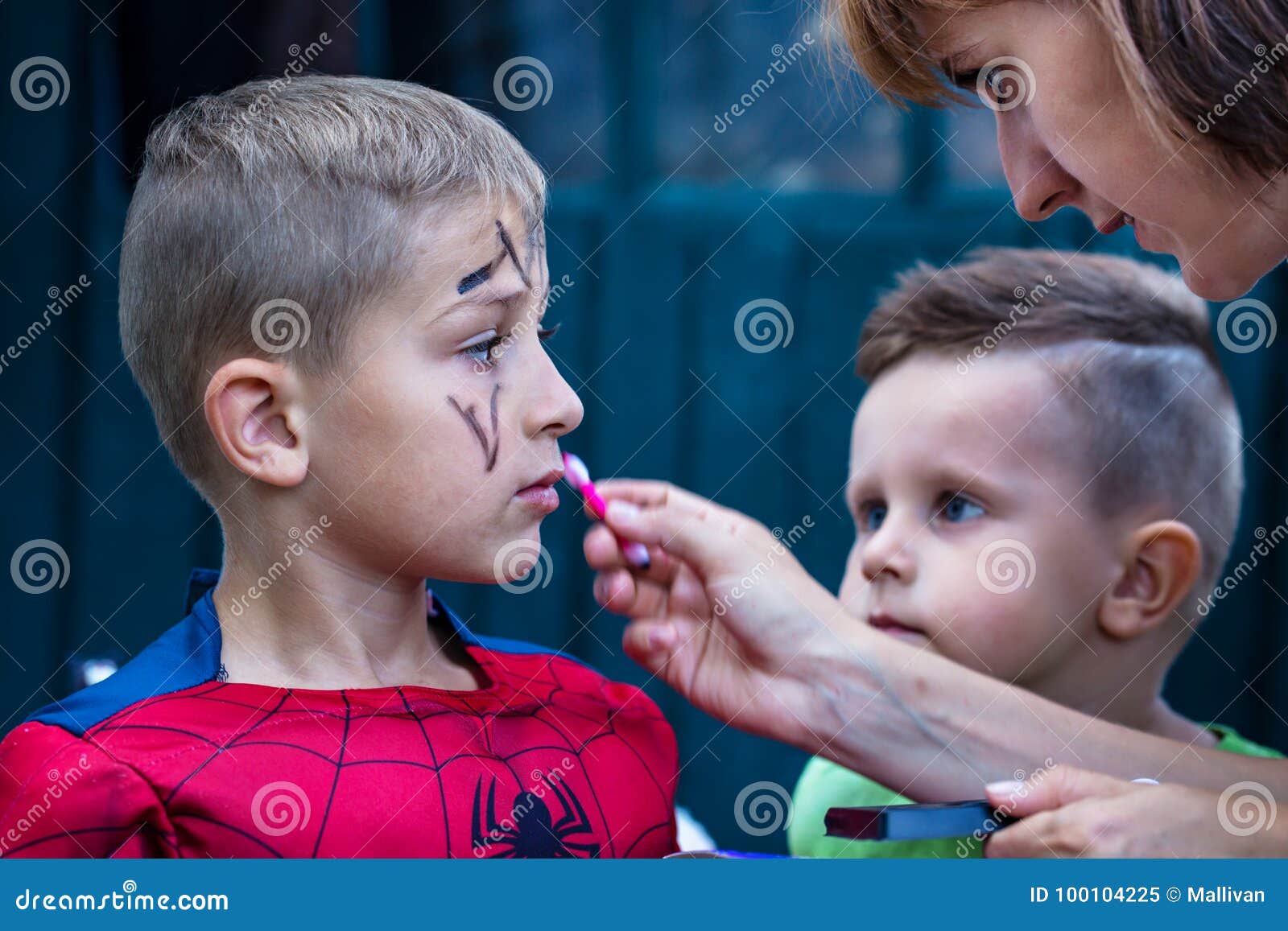 Makeup for Halloween stock image. Image of portrait - 100104225