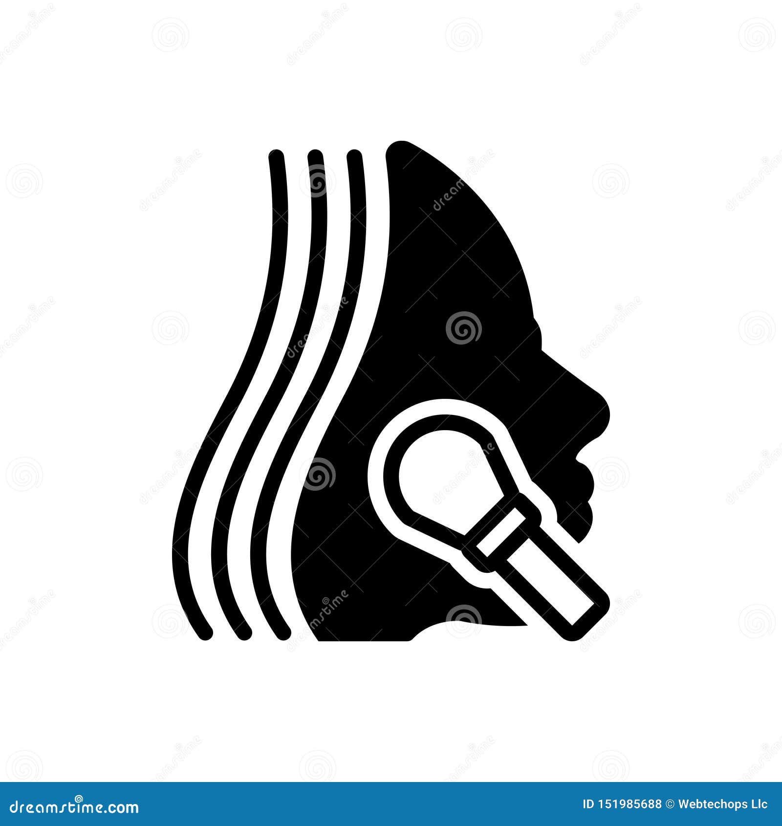 Black Solid Icon for Makeup, Makeover and Cosmetic Stock Vector ...