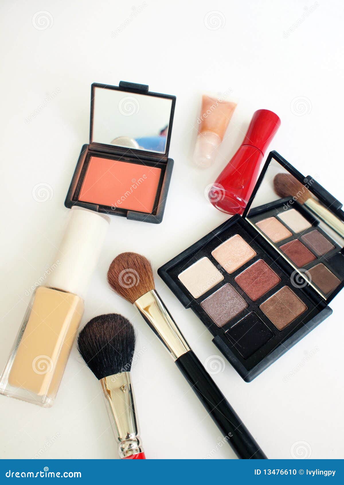 Makeup items stock photo. Image of paint, item, blush - 13476610