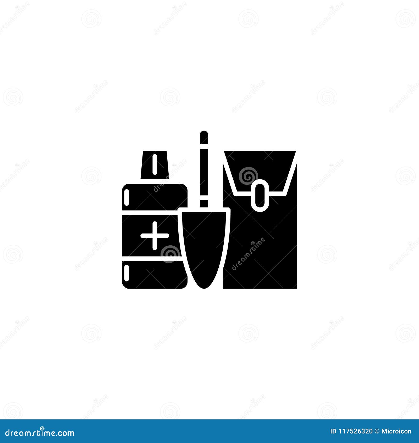 Makeup Kit Black Icon Concept. Makeup Kit Flat Vector Symbol, Sign ...