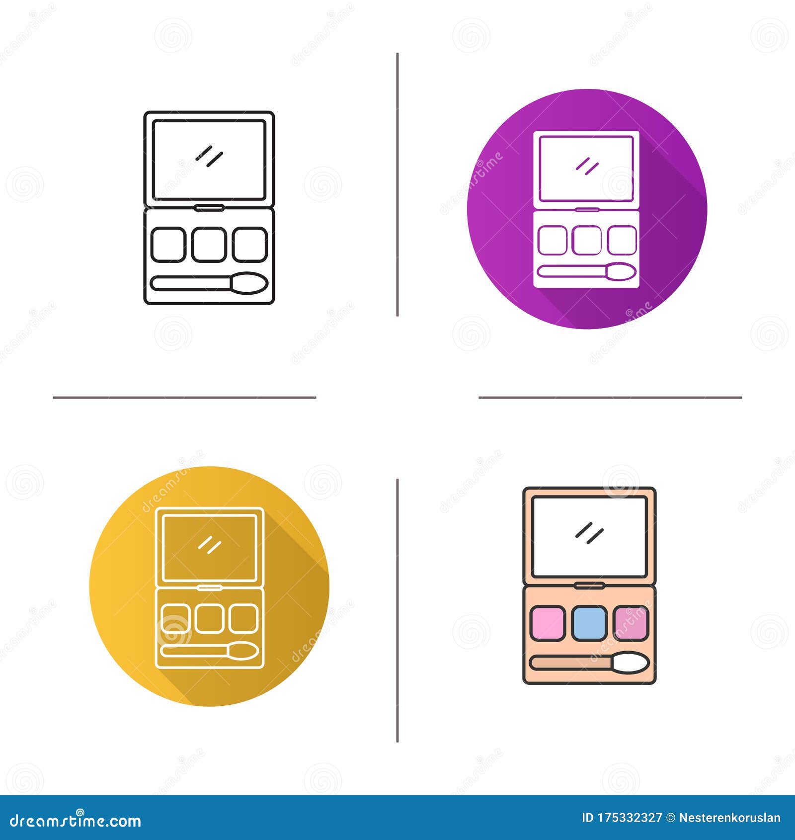 Makeup kit icon stock vector. Illustration of linear - 175332327