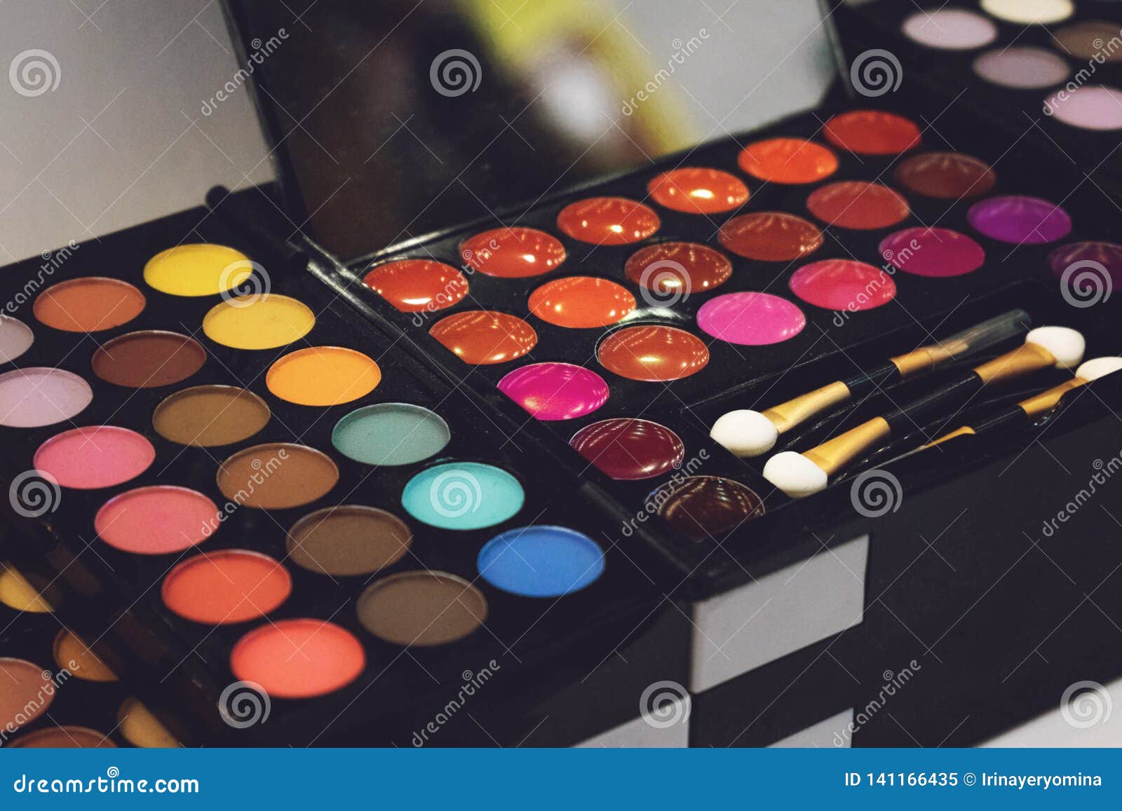 Makeup Kit for Professional Makeup. Bright Color Eye Shadow Palette ...
