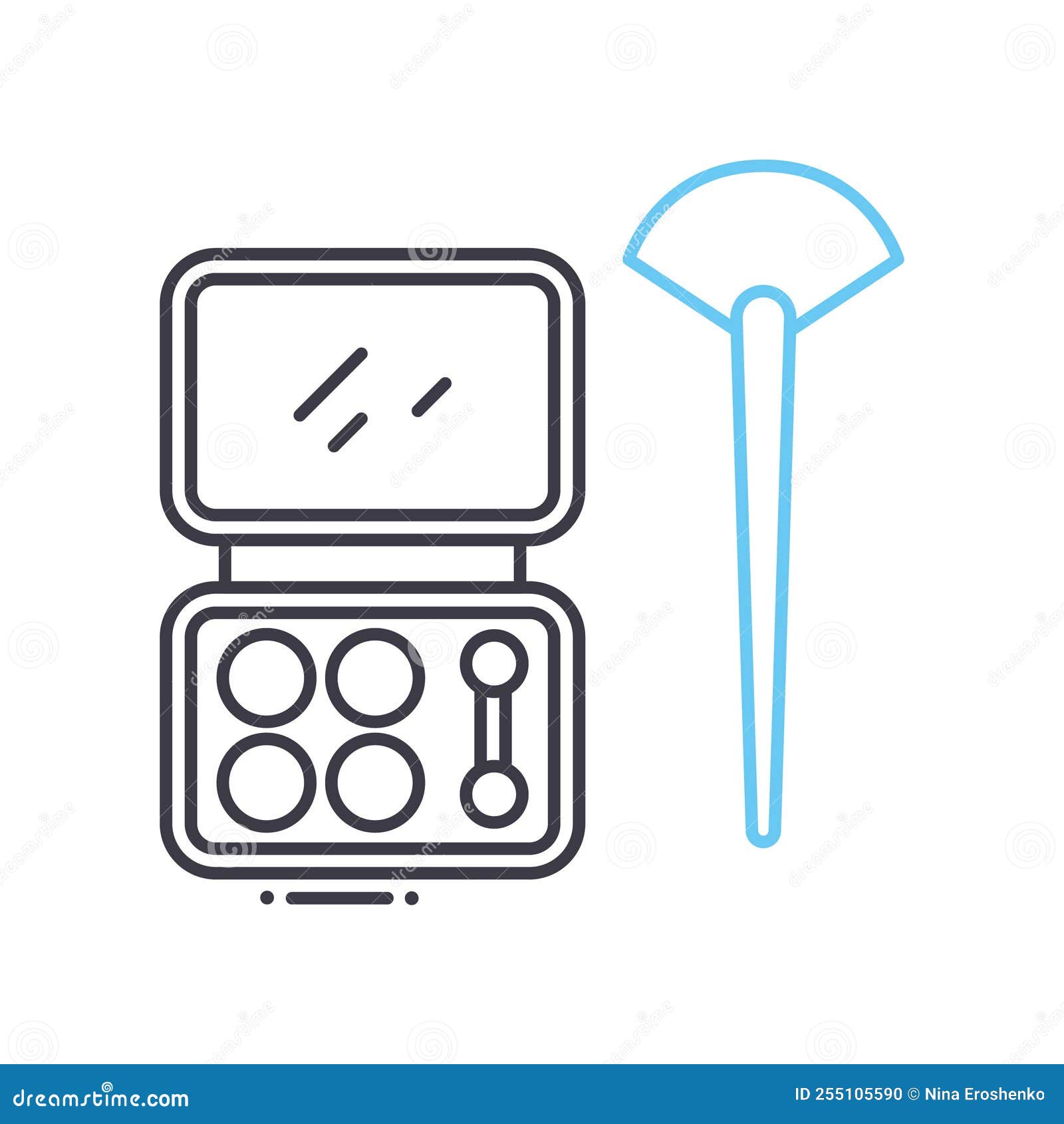 Makeup Line Icon Outline Symbol Vector Illustration Concept Sign Stock Vector Illustration